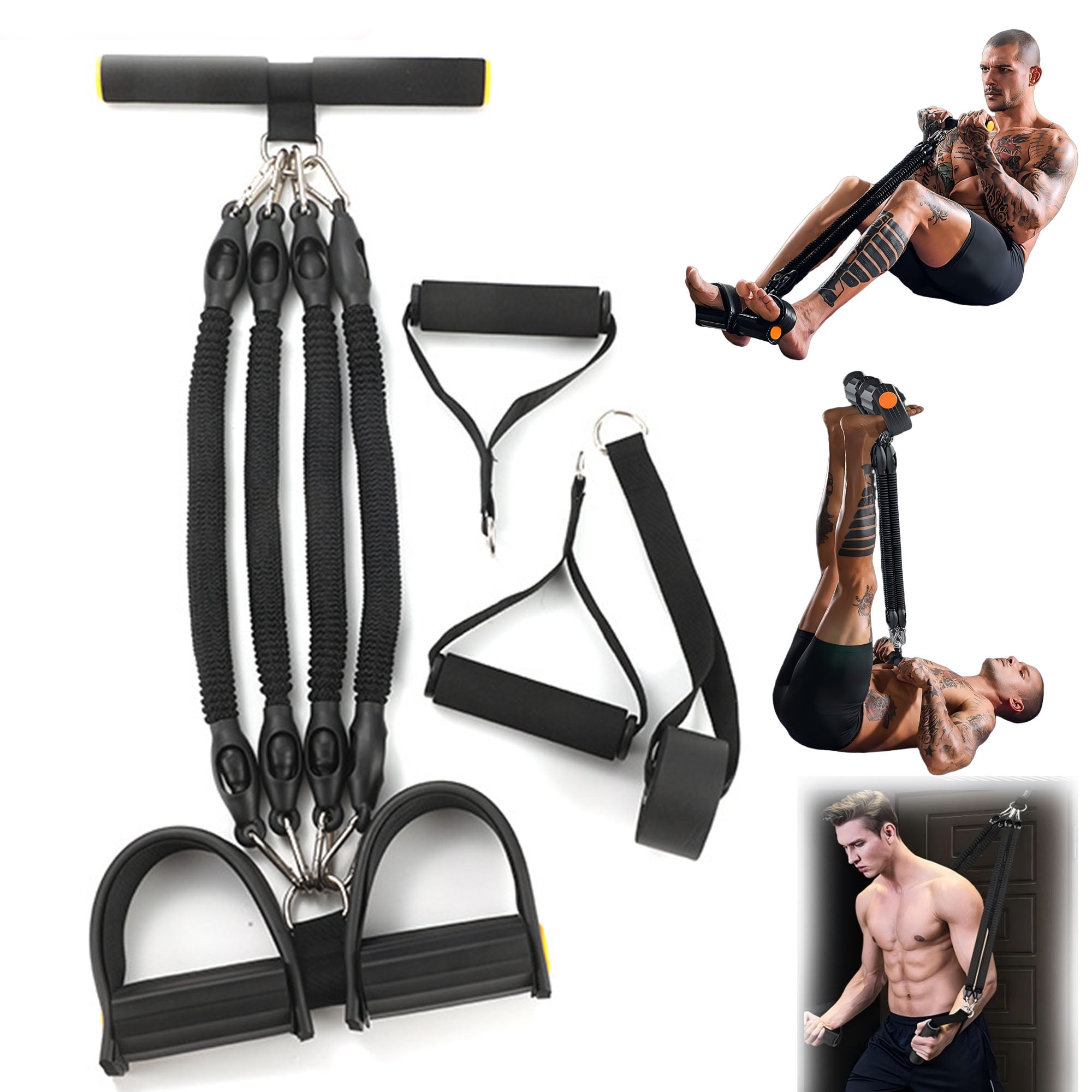 Upgrade 21 Resistance Bands-4 Tube Pedal Ankle Puller, 2025 New Stretch ...