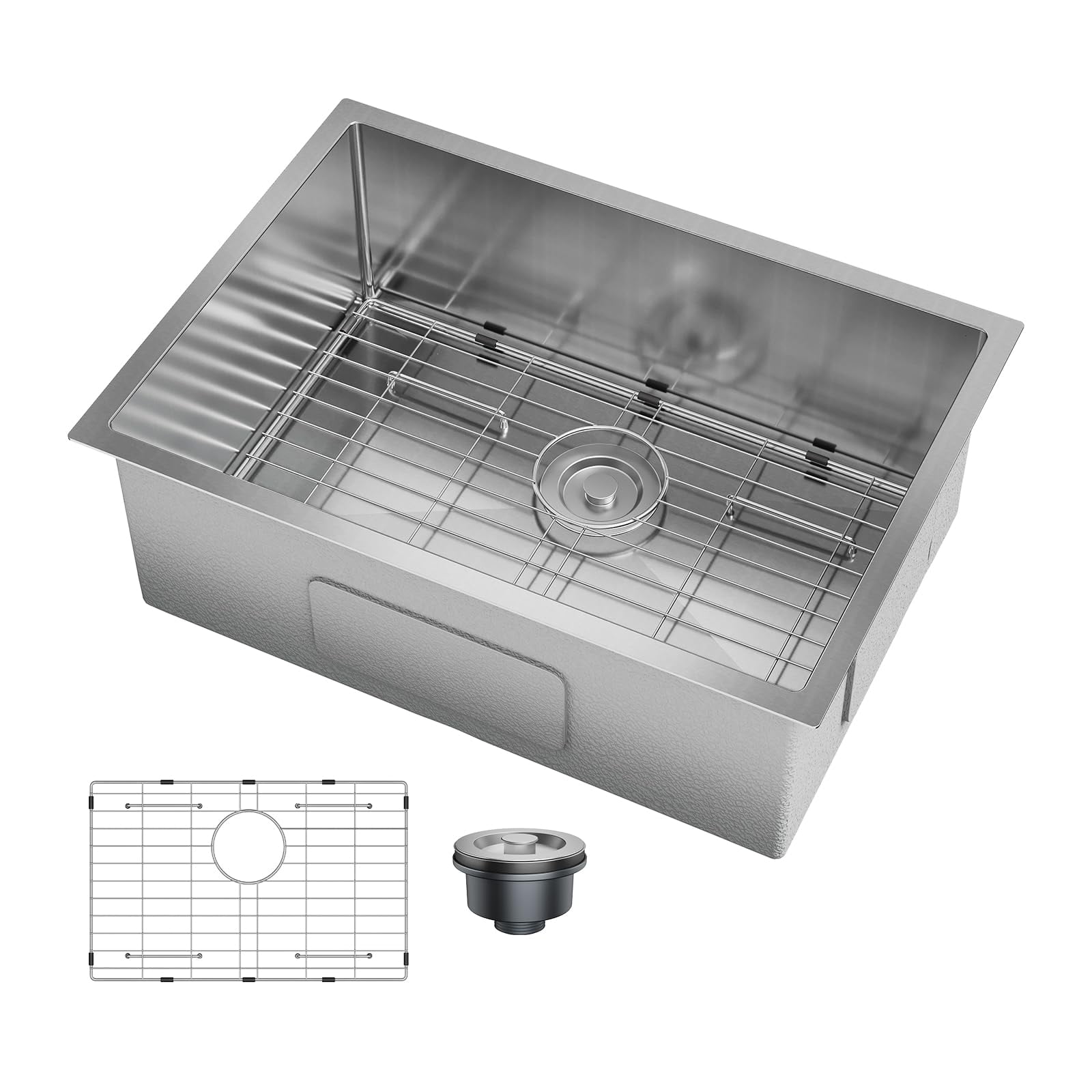 Upgrade-27 Inch Undermount Kitchen Sink Stainless Steel, 27 x 19 Inch ...