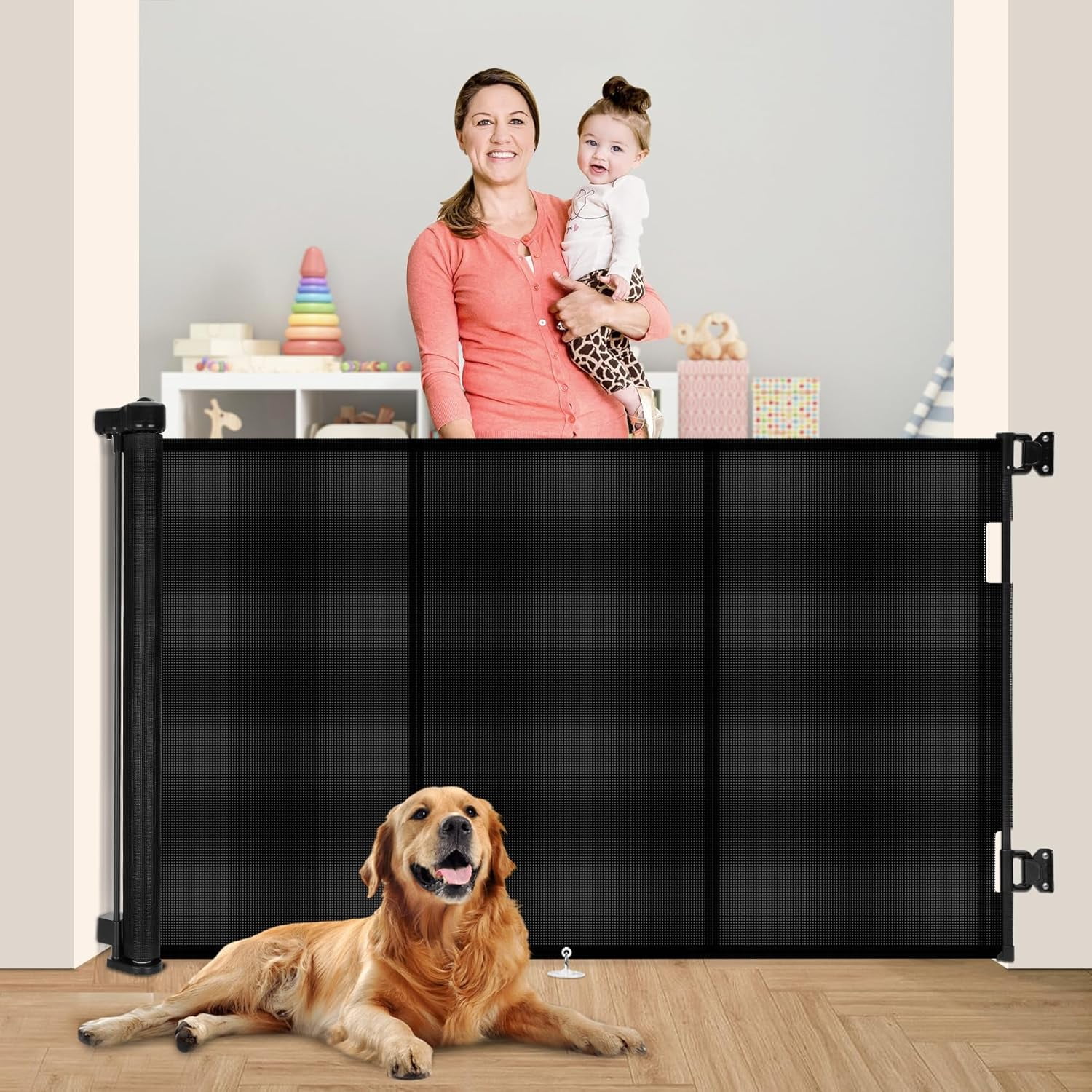 Upgrade 71" Retractable Baby Gates with Reinforced Strip Design to ...