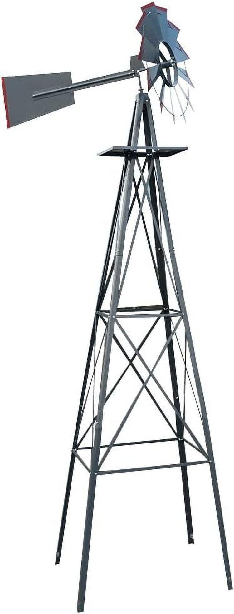 Upgrade 8FT Metal Windmill Ornamental Spinner Backyard Garden ...