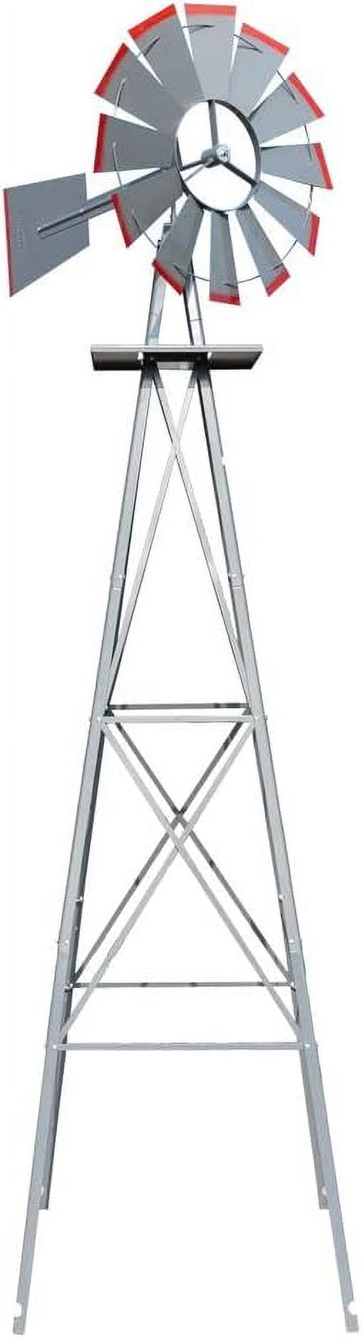 Upgrade 8FT Ornamental Windmill Backyard Garden Decoration Weather Vane ...