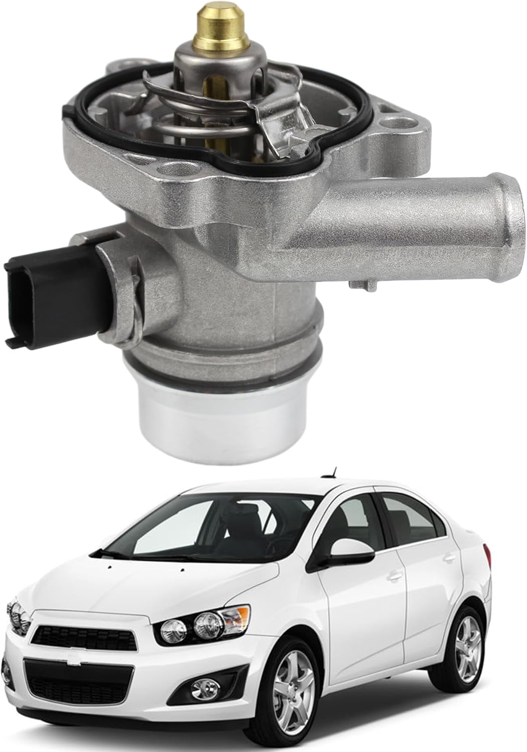 Upgrade Aluminium Engine Coolant Thermostat Housing Assembly Compatible ...