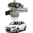 Upgrade Aluminium Engine Coolant Thermostat Housing Assembly Compatible ...