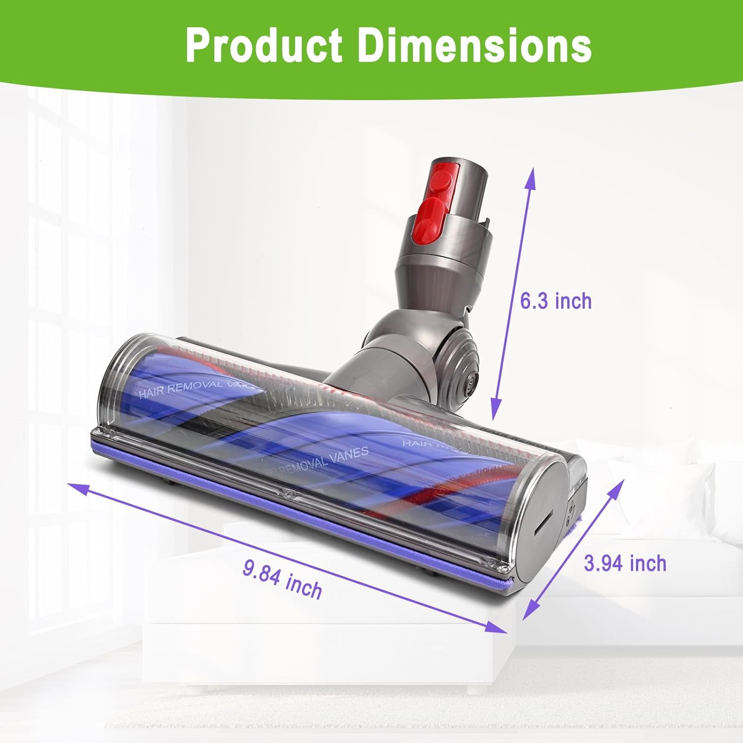 Upgrade Anti-Tangle Replacement Vacuum Head for V7,V8, Cyclone V10,V11 ...