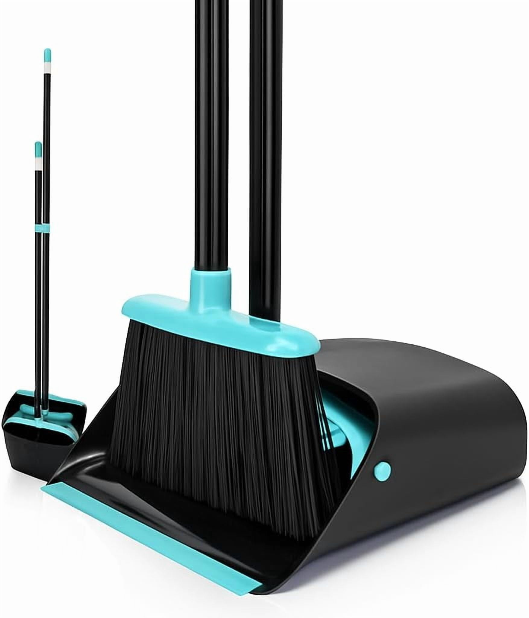 Upgrade Broom and Dustpan Combo Set, Extendable 52" Long Handle Broom ...