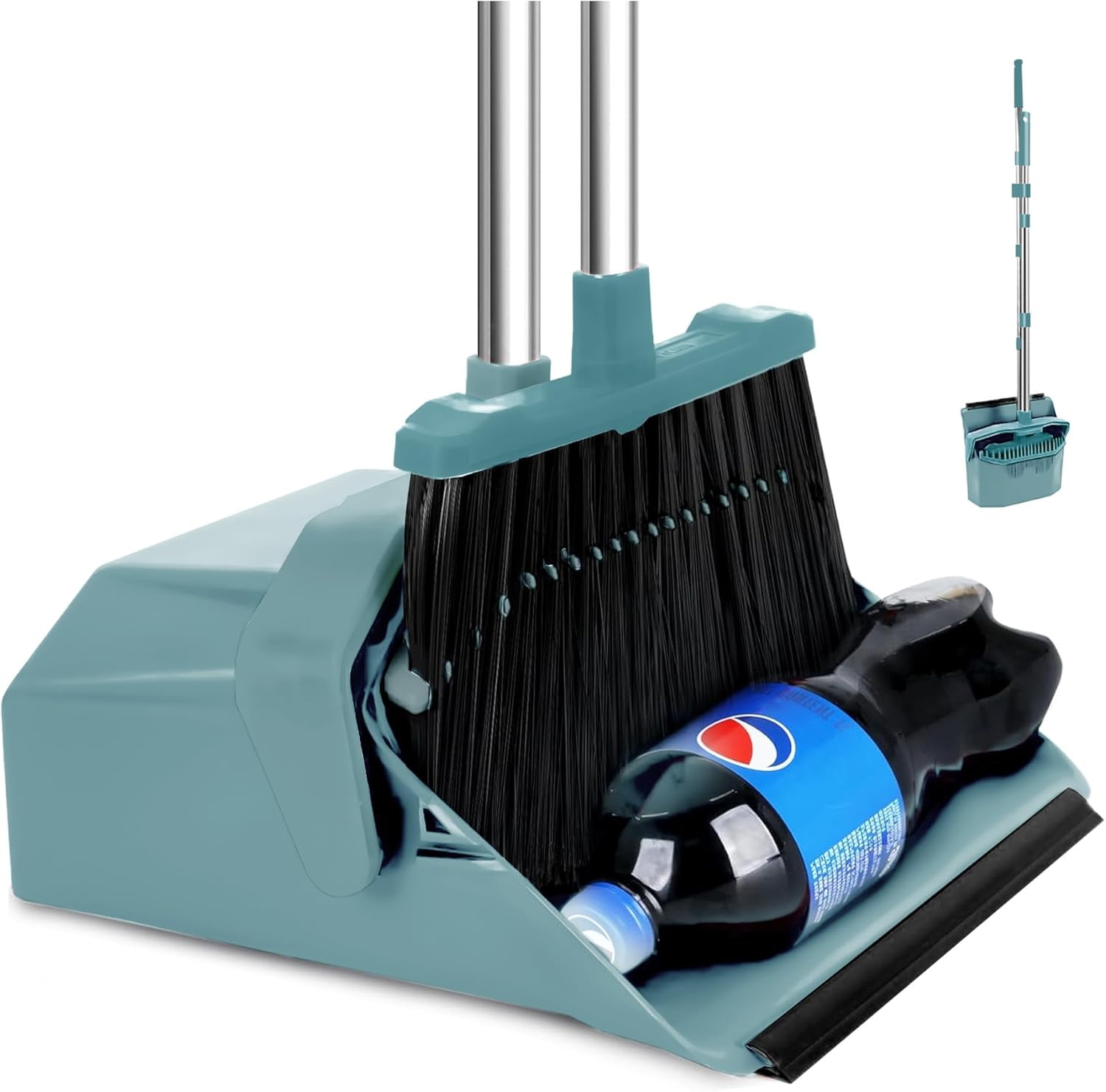 Upgrade Broom and Dustpan Set, Broom with Dustpan Combo Sets, Large ...