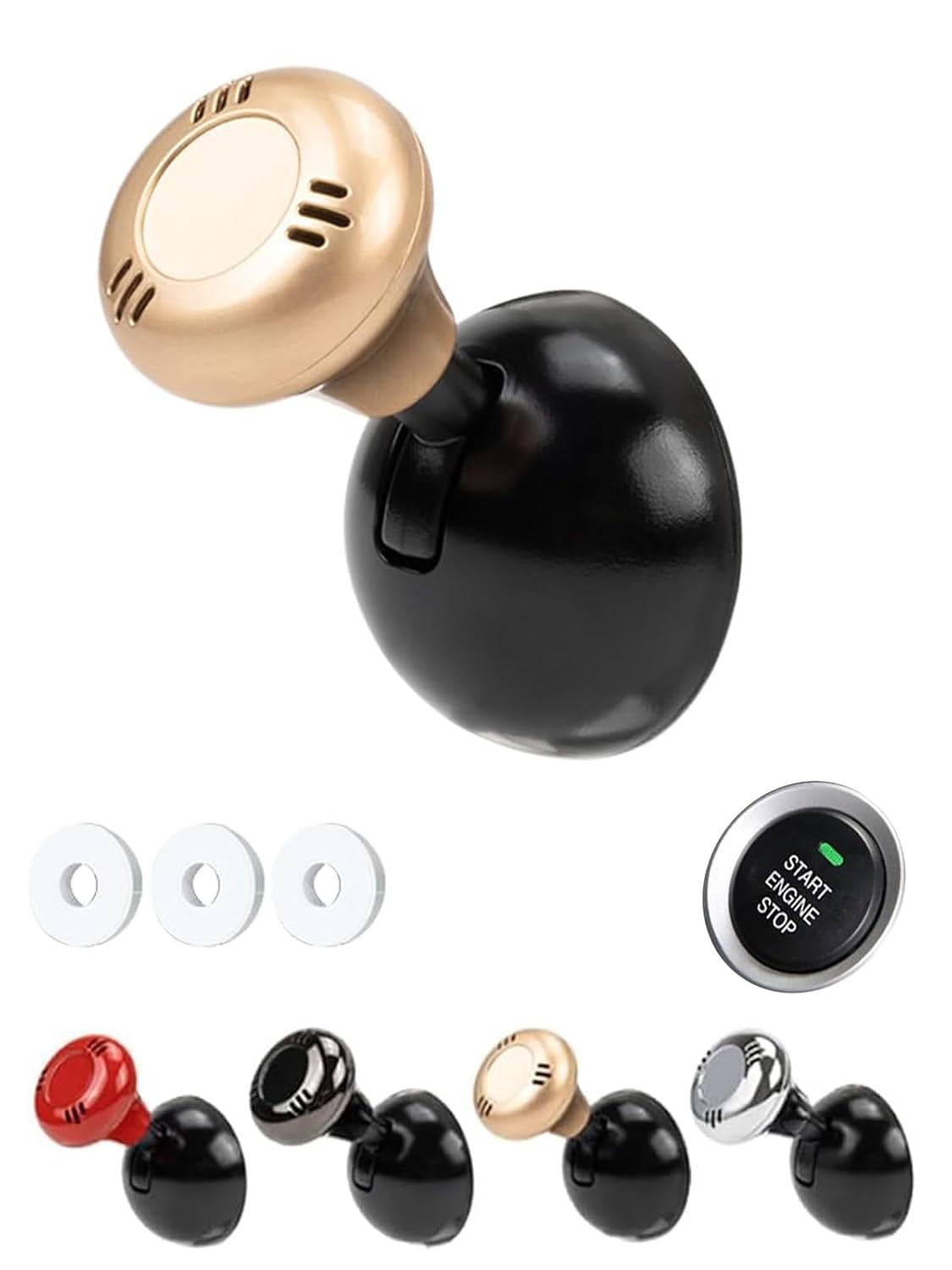 Upgrade Car Joystick Starter,Car Push to Start Button Rocker, Alloy ...