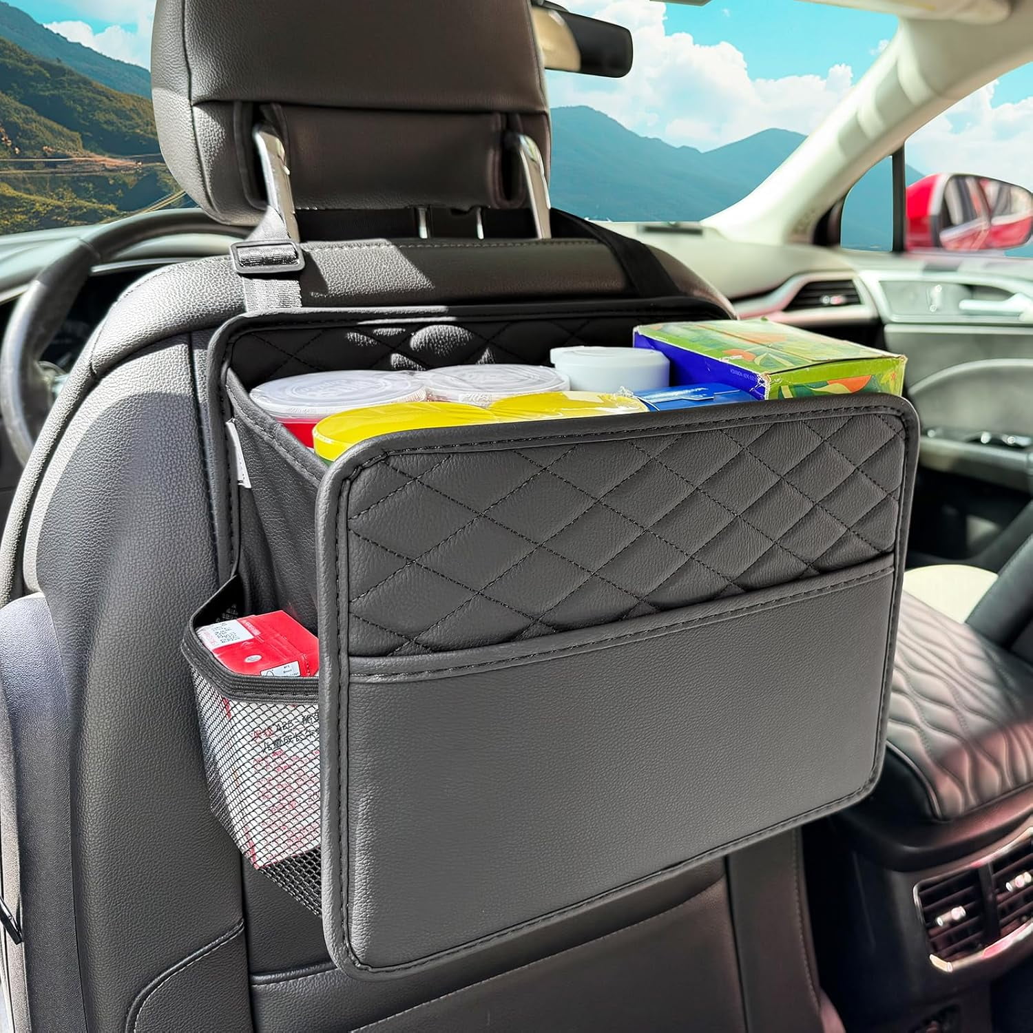 Upgrade Car Seat Organizer Backseat with Storage Pockets, Multipurpose Car Organizer Hanging ...