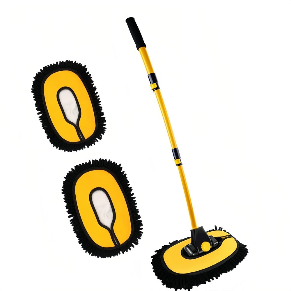 Upgrade Car Wash Brush Mop with Long Handle,Microfiber Mitt Car ...