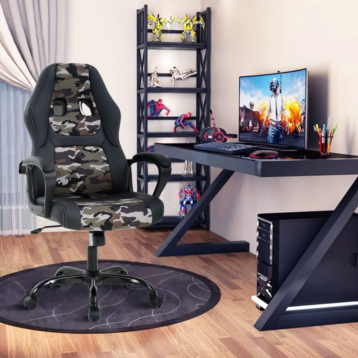 Upgrade Computer Video Game Chairs, High Back Ergonomic Leather Racer ...