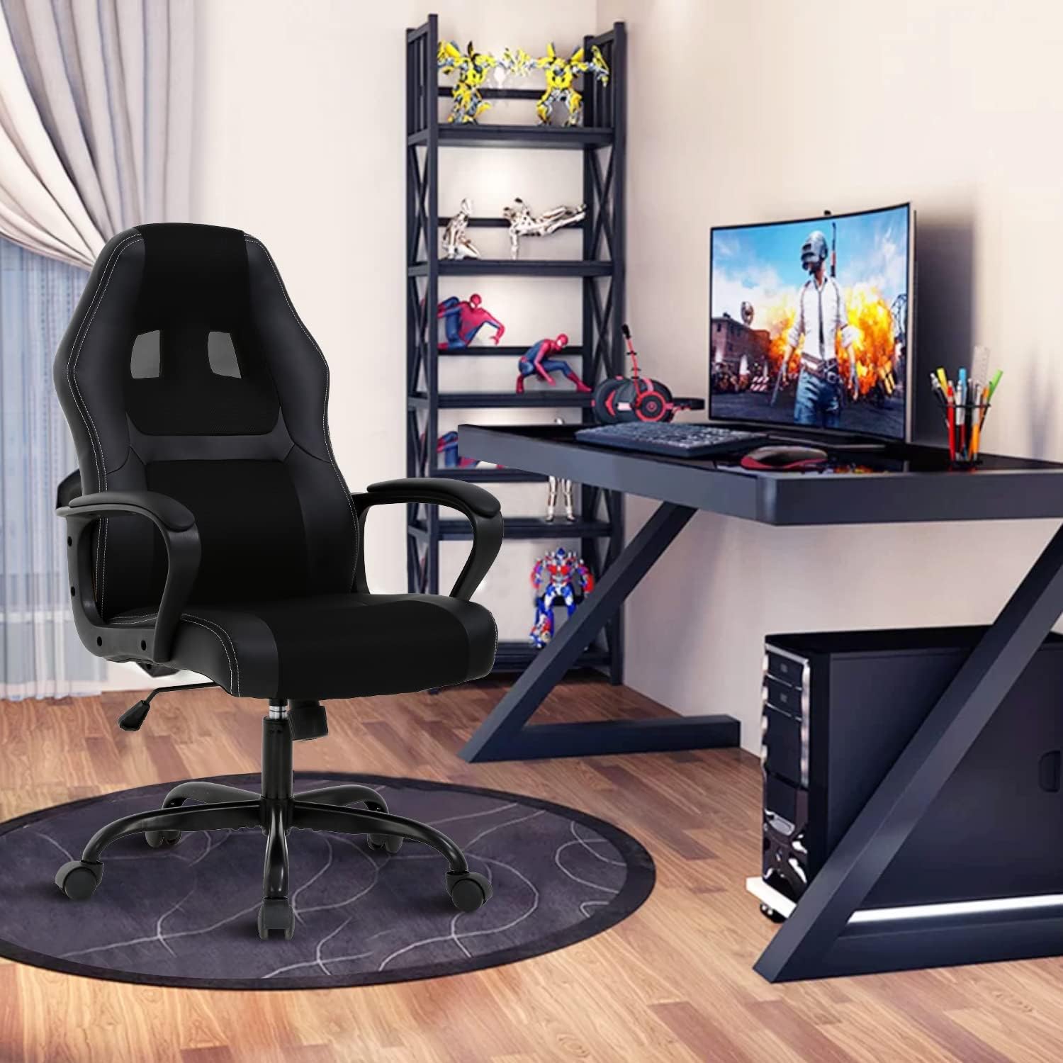 Upgrade Computer Video Game Chairs, High Back Ergonomic Leather Racer ...