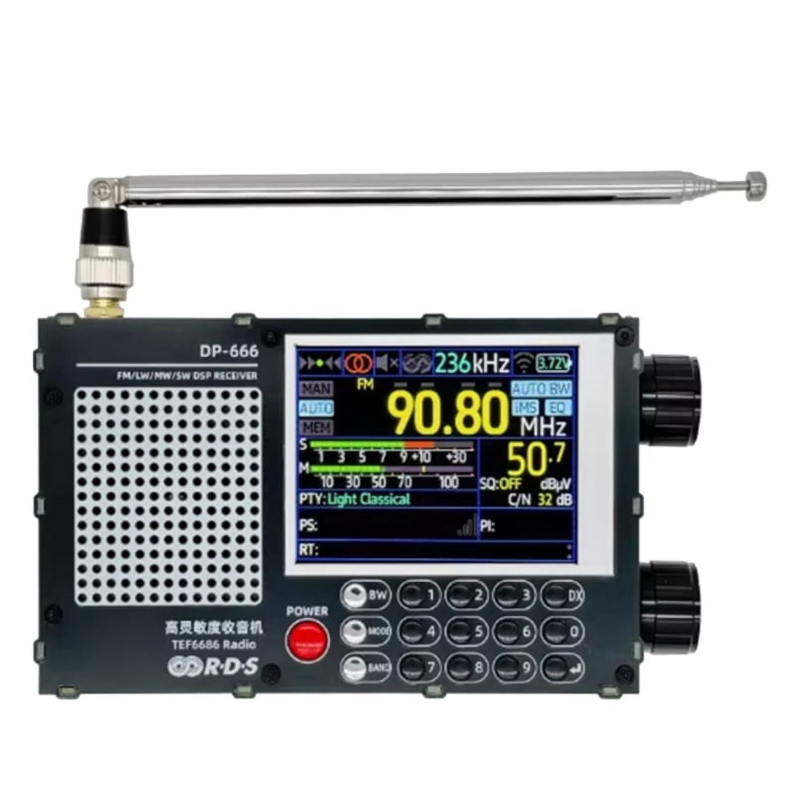 Upgrade DP-666 TEF6686 Radio High Sensitivity Full Band Receiver with ...