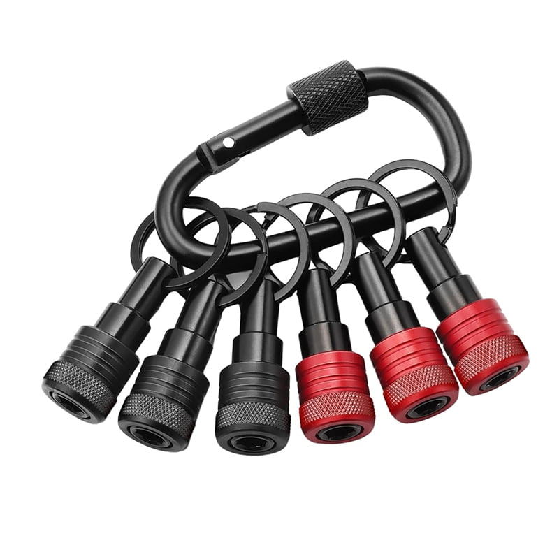 Upgrade Drill Bit Holder Key Chain 6pc, 1/4 Bit Holder for Impact ...