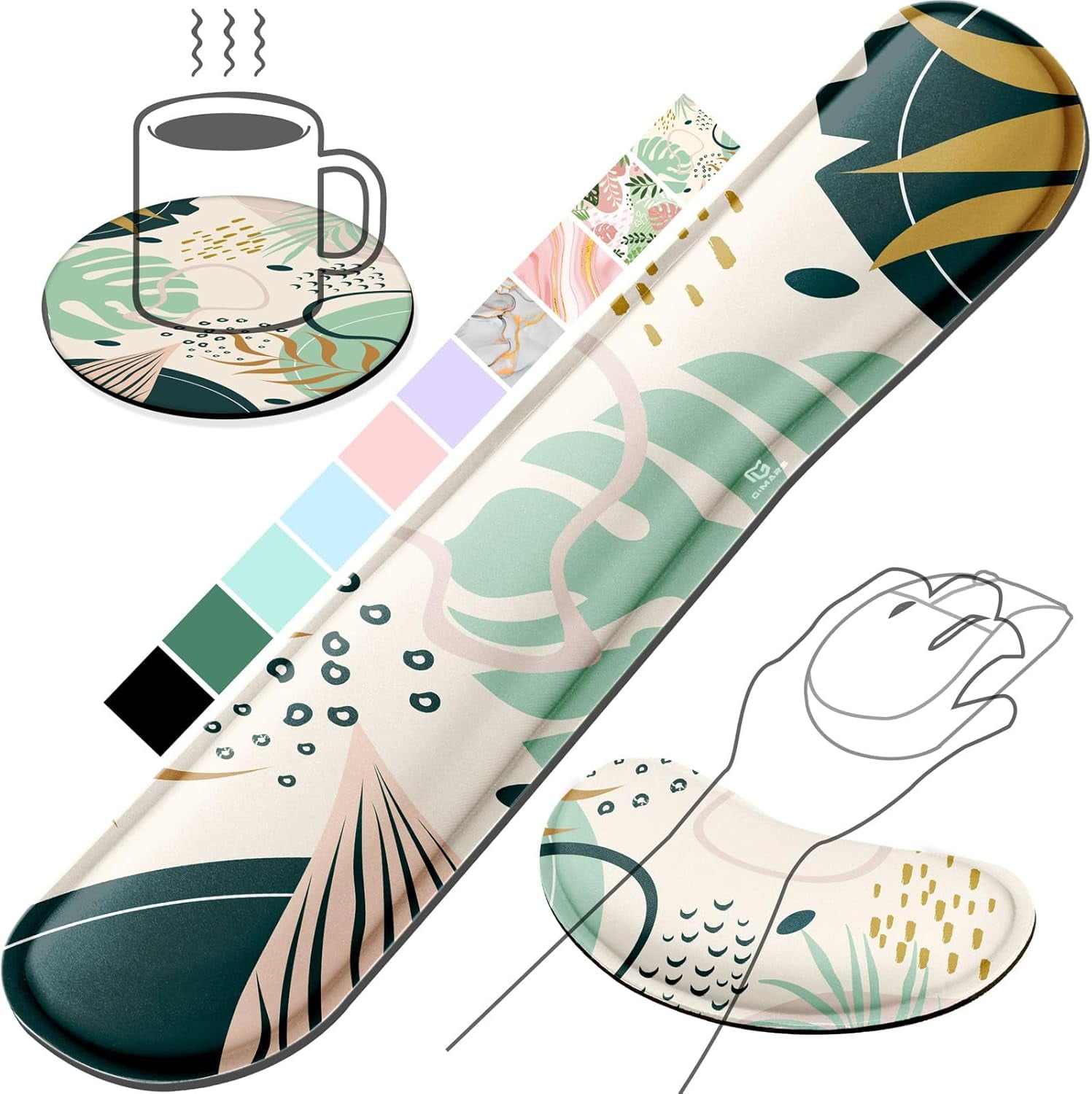 Upgrade Enlarge Silky Gel Memory Foam Wrist Rest for Computer Keyboard ...