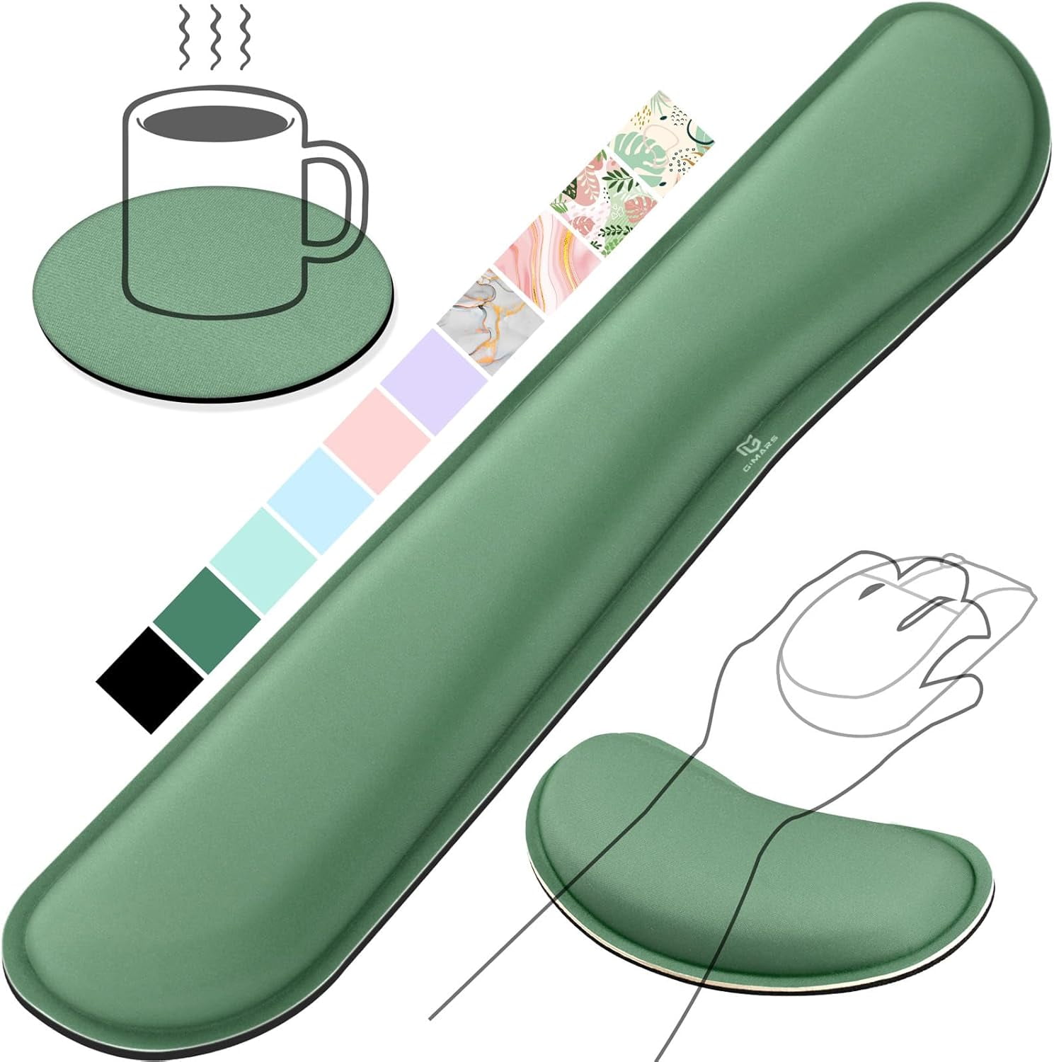 Upgrade Enlarge Silky Gel Memory Foam Wrist Rest for Computer Keyboard ...