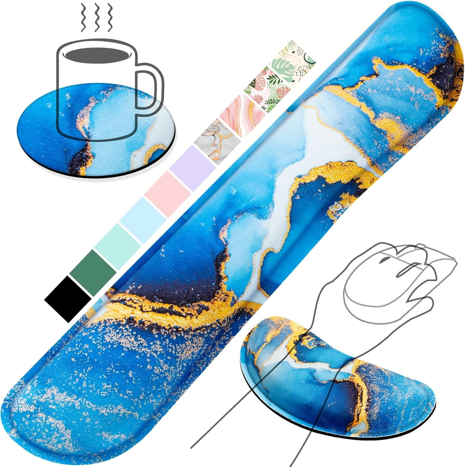 Upgrade Enlarge Silky Gel Memory Foam Wrist Rest for Computer Keyboard ...