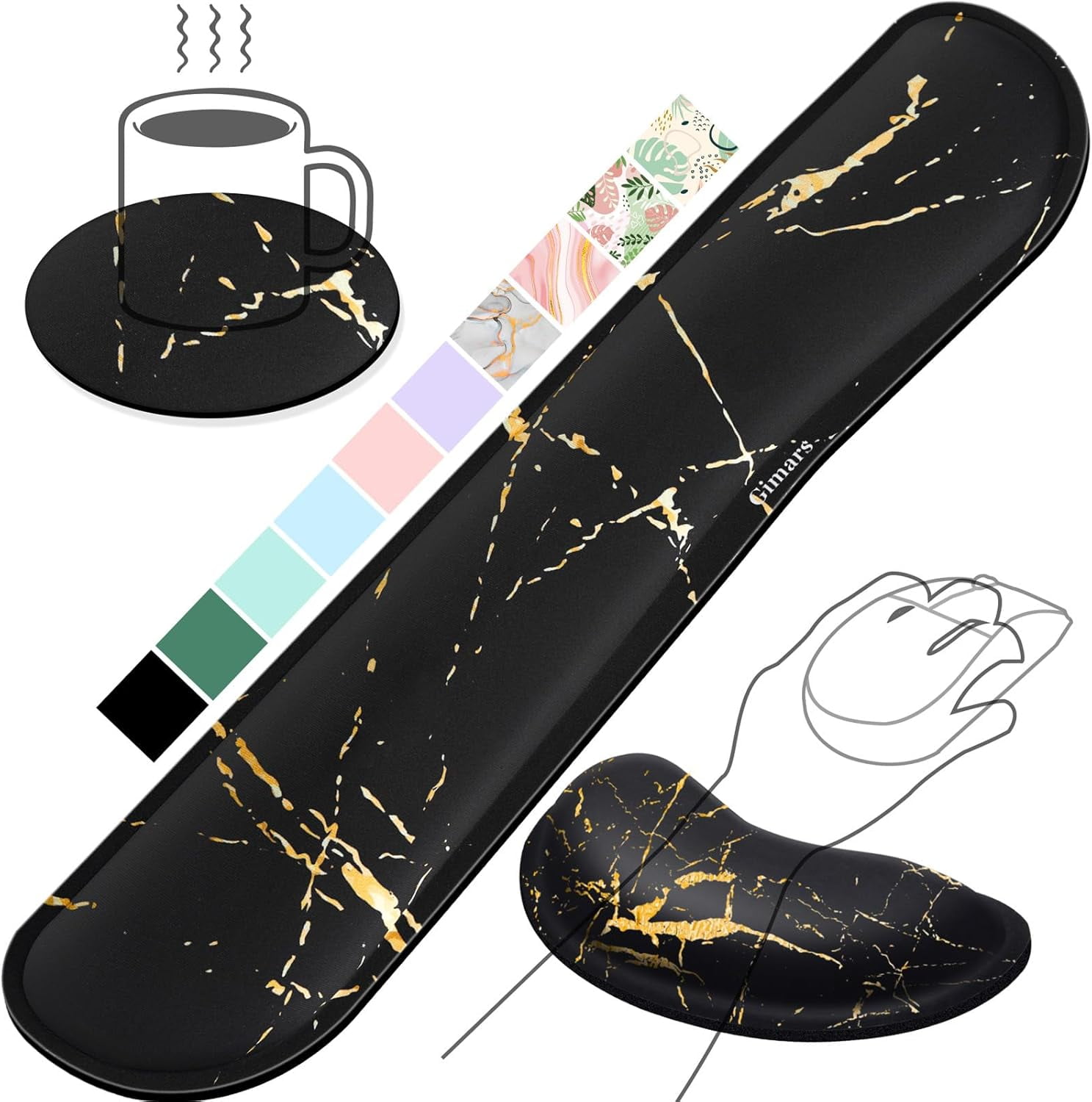 Upgrade Enlarge Silky Gel Memory Foam Wrist Rest for Computer Keyboard ...