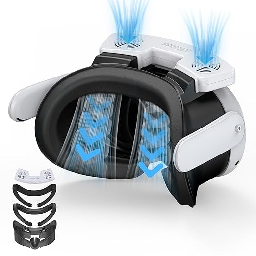 Upgrade Facial Interface Cooling Fan for Meta Quest 3, Breathable Ice ...