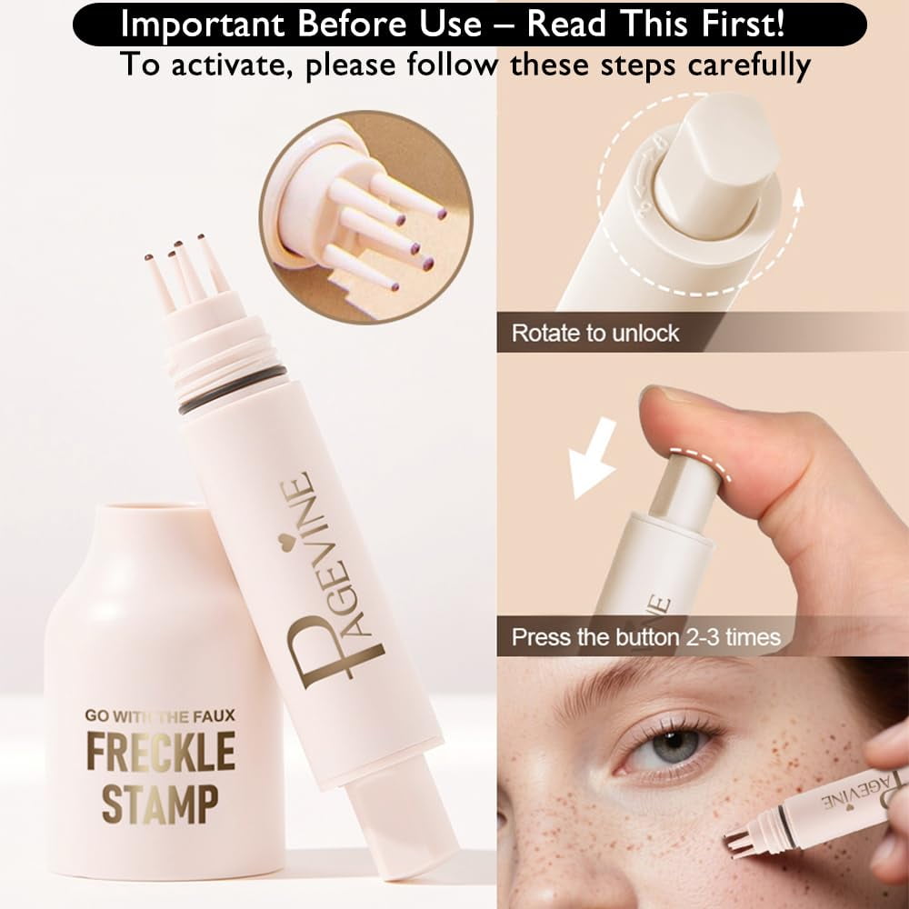 Upgrade Faux Freckle Stamp Pen – Waterproof Fake Freckles Makeup Tool ...