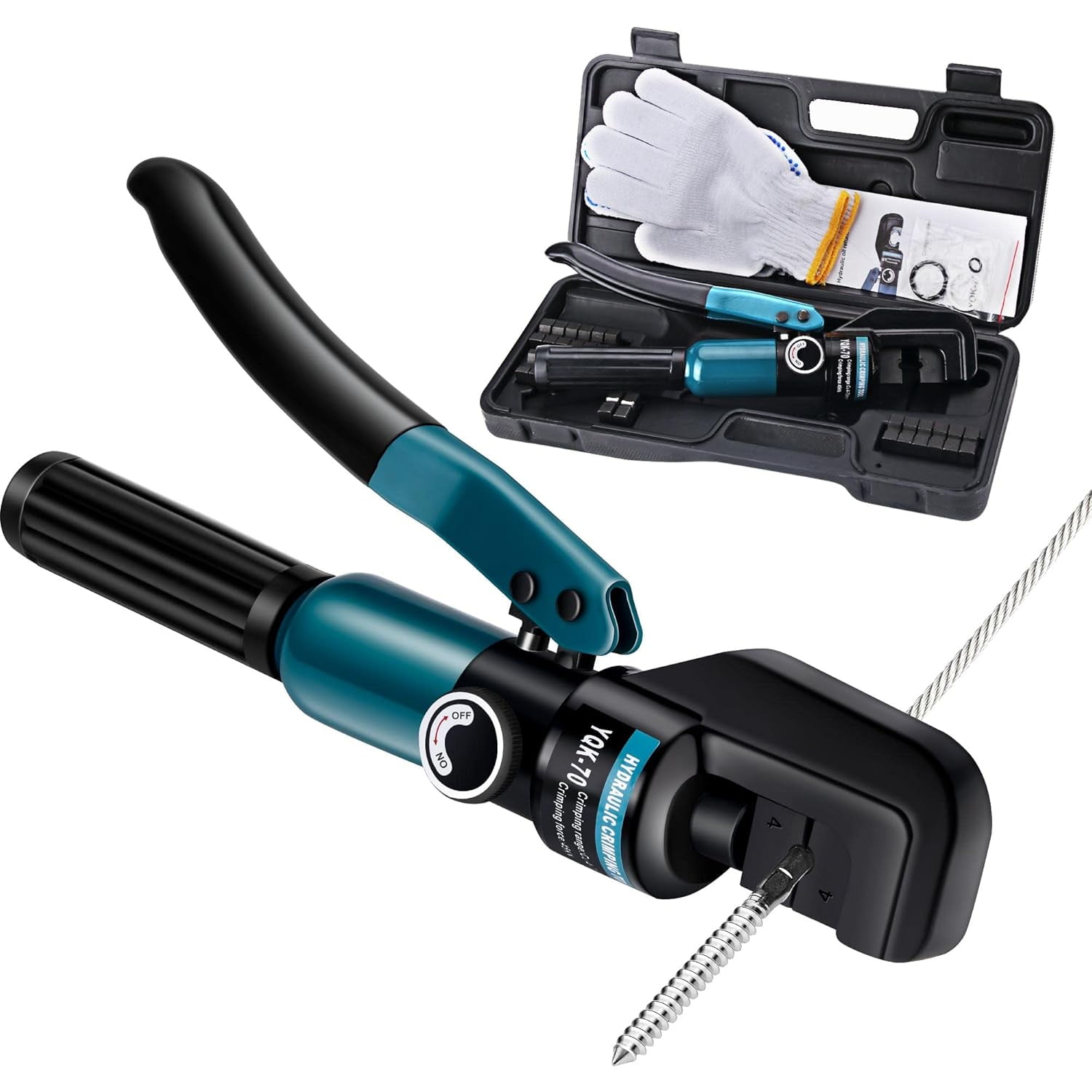 Upgrade Hydraulic Crimping Tool/Hydraulic Crimper with 9 Dies for ...