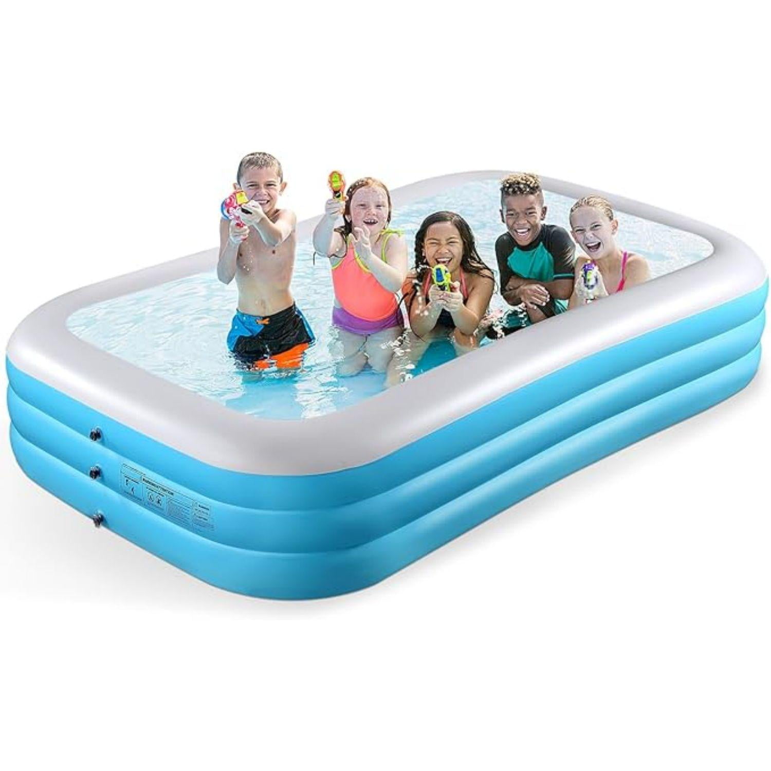 Upgrade Inflatable Pool for Kids and Adults-120"*72"*22" Full-Sized ...