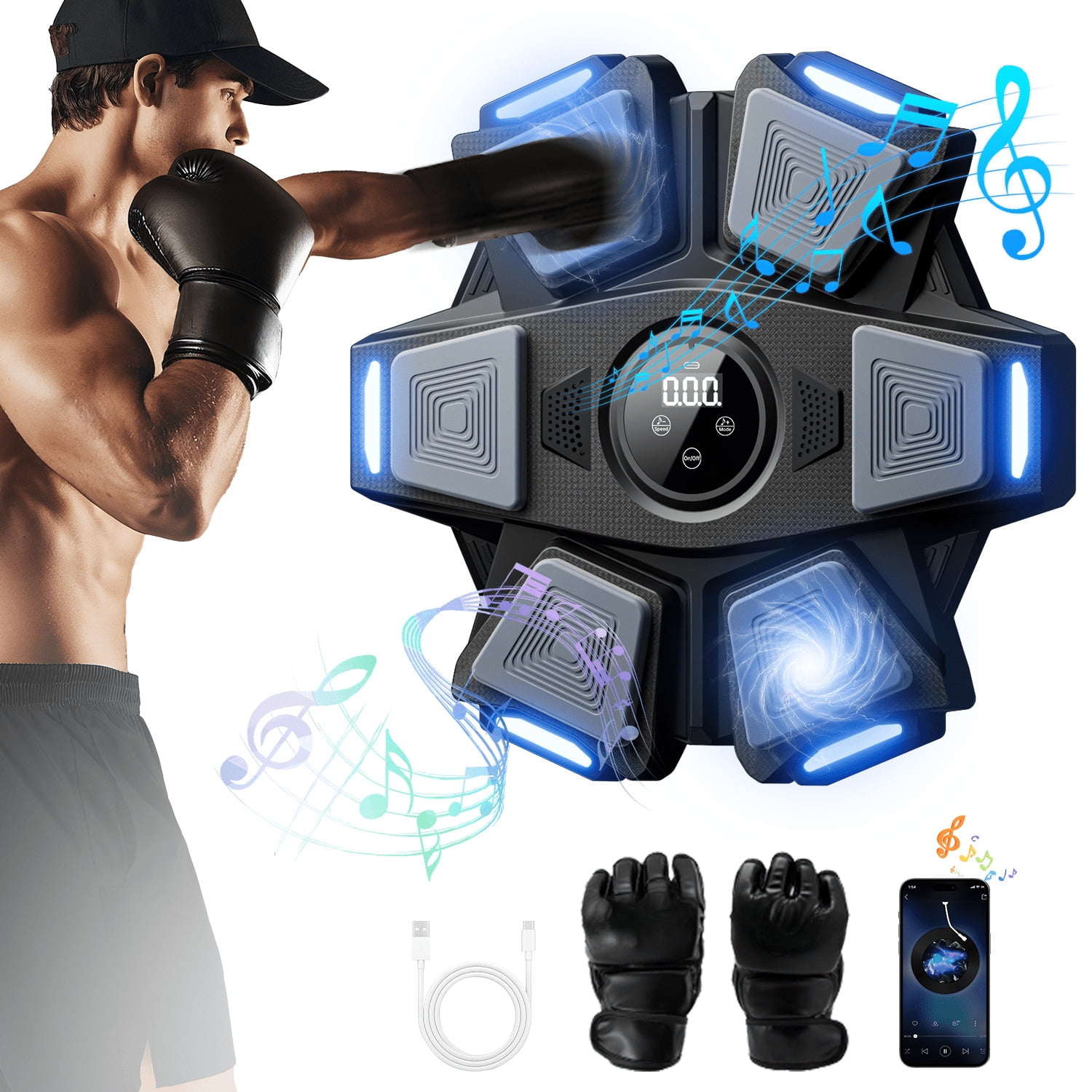 Upgrade Intelligent Music Boxing Machine For Adults, Boxing Machine ...