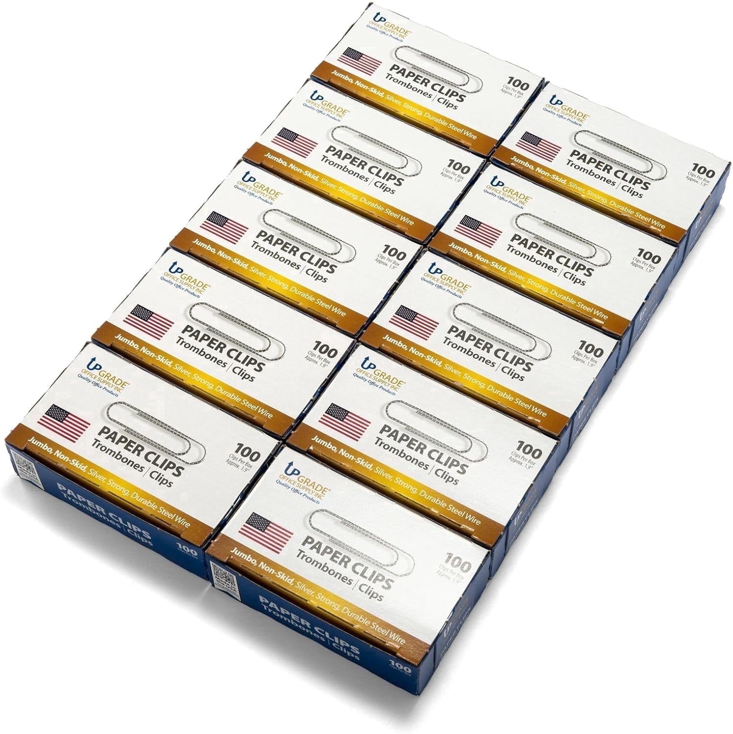Upgrade Jumbo Office Paper Clips, Non-Skid, 1.9 Inch, 10 Boxes of 100 ...