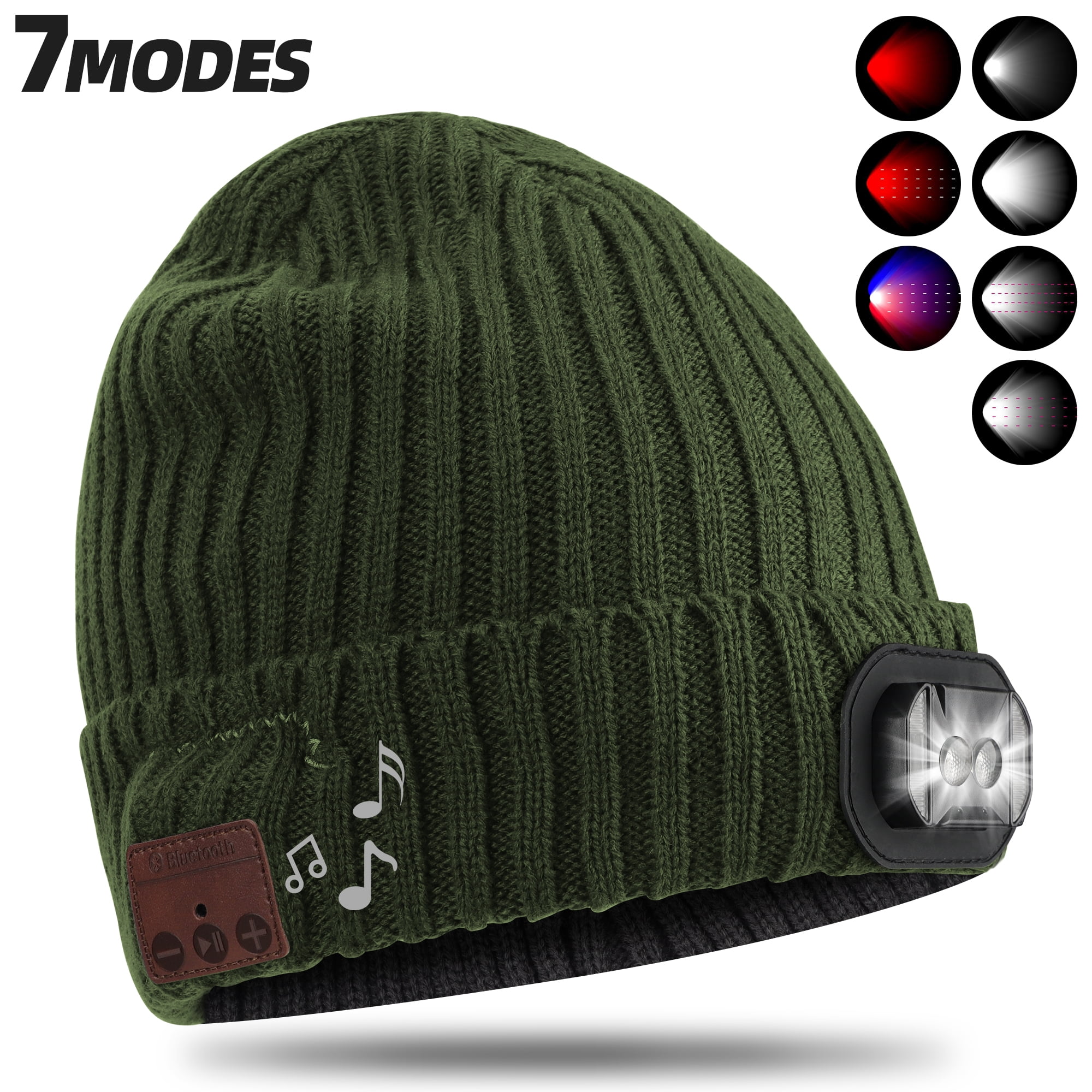 Upgrade LED Bluetooth Beanie with Light, Unisex USB Rechargeable ...