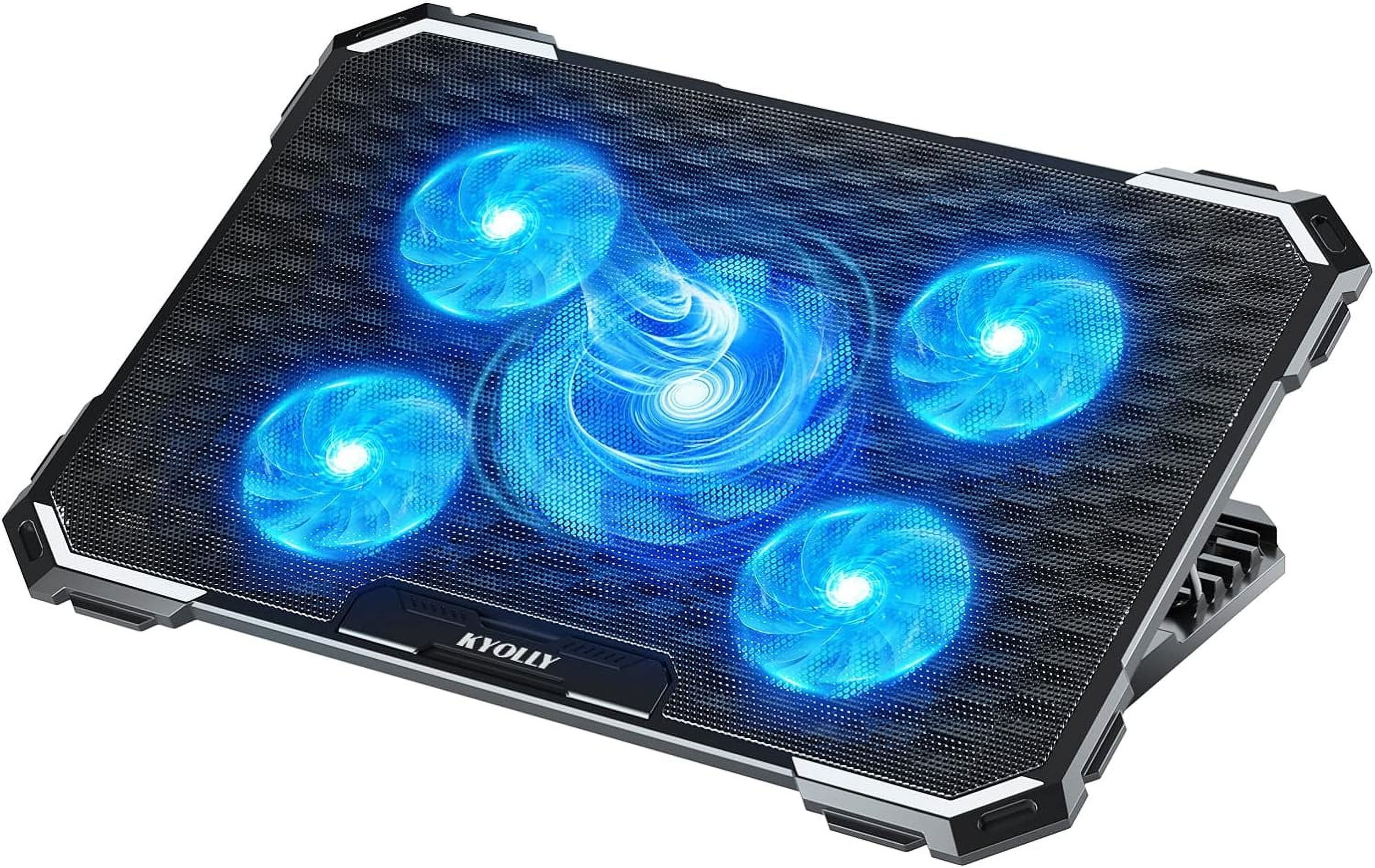 Upgrade Laptop Cooling Pad,Gaming Laptop Cooler with 5 Quiet Fans,2 USB ...