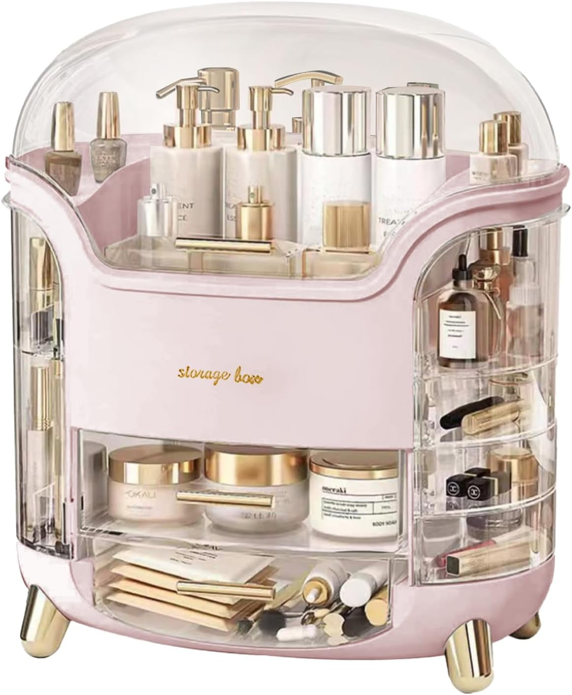 Upgrade Large Makeup Organizer Countertop Vanity Case Skin Care ...
