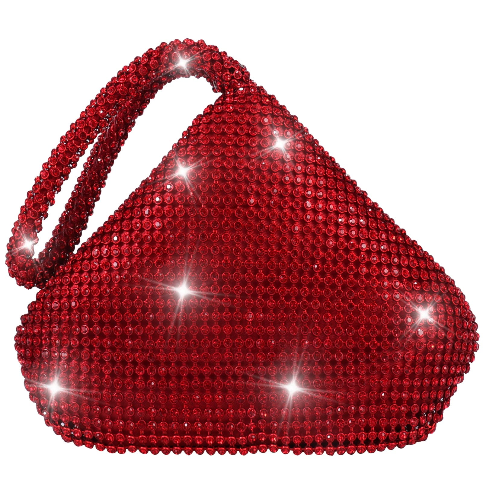 Upgrade Large Size Women Triangle Full Rhinestones Crystal Evening ...