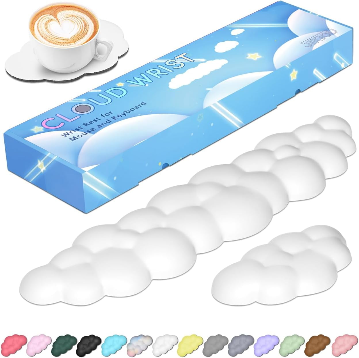 Upgrade Leather Cloud Keyboard Wrist Rest, Cloud Wrist Rest with Non ...
