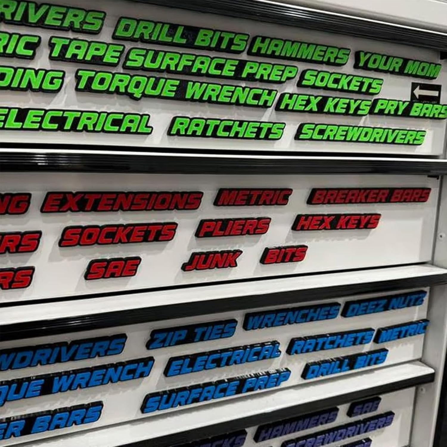 Upgrade Magnetic Tool Box Labels, Toolbox Drawer Tags, 3D Reusable ...