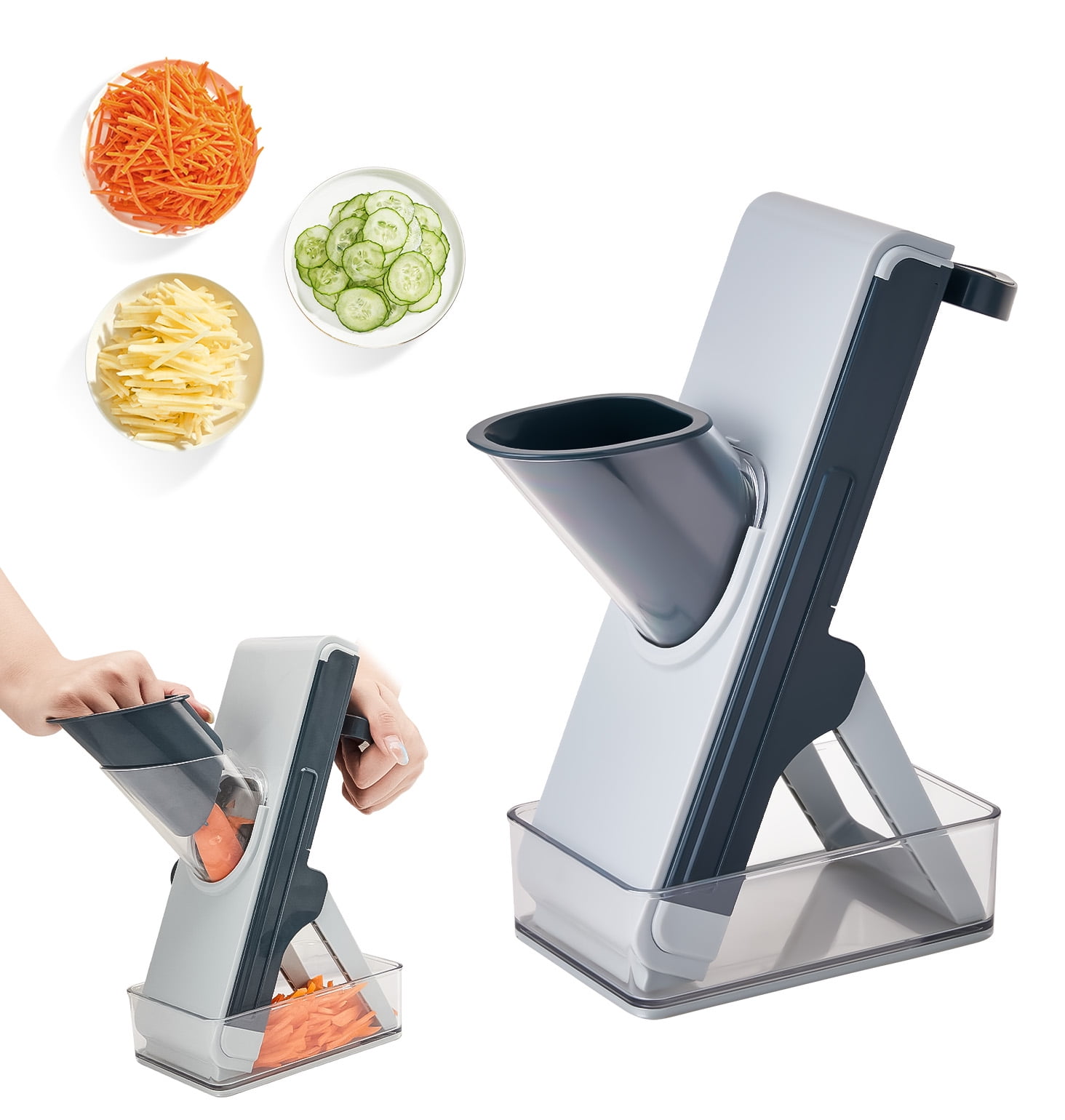 Upgrade Mandoline Slicer Plus, Adjustable Vegetable Food Chopper Potato ...
