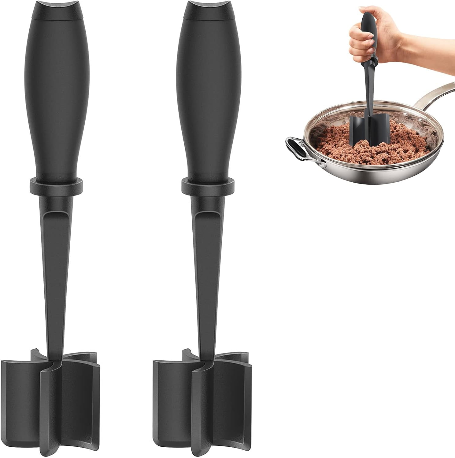 Upgrade Meat Chopper, Heat Resistant Meat Masher for Hamburger Meat ...