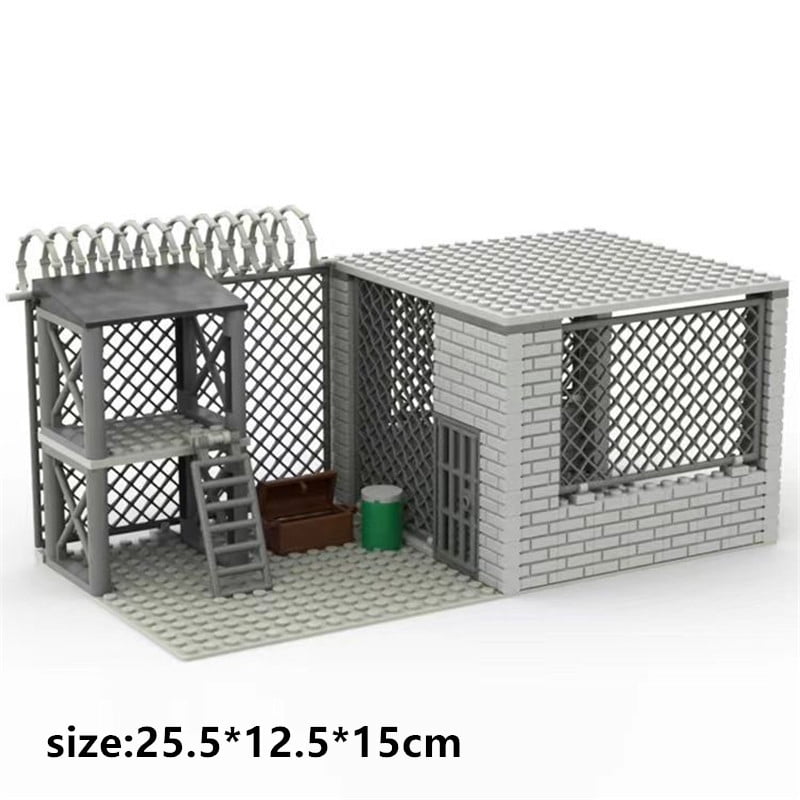 Upgrade Military Base Building Block Sets DIY WW2 Army War scene model ...