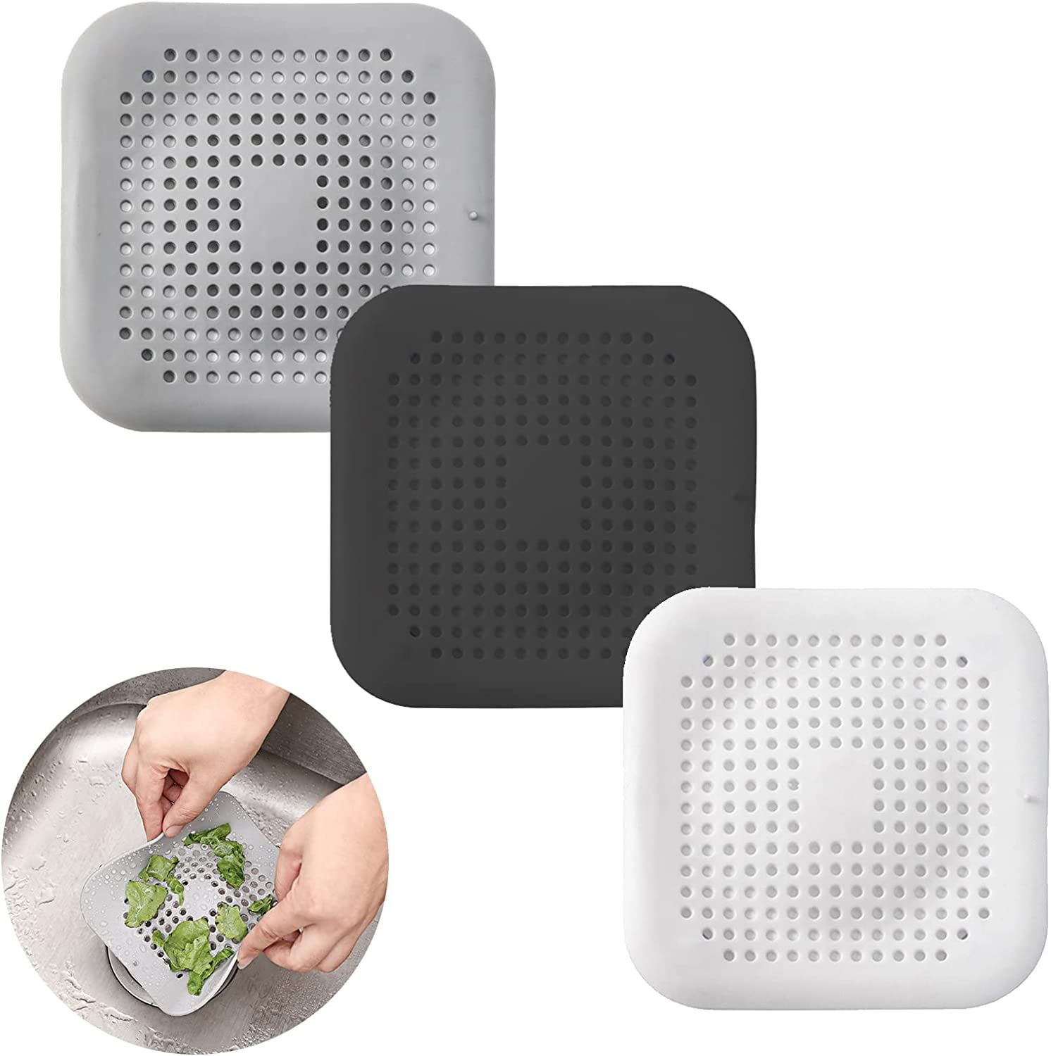 Upgrade Mushroom Shower Hair Drain Catcher, 3 Pack - Walmart.com