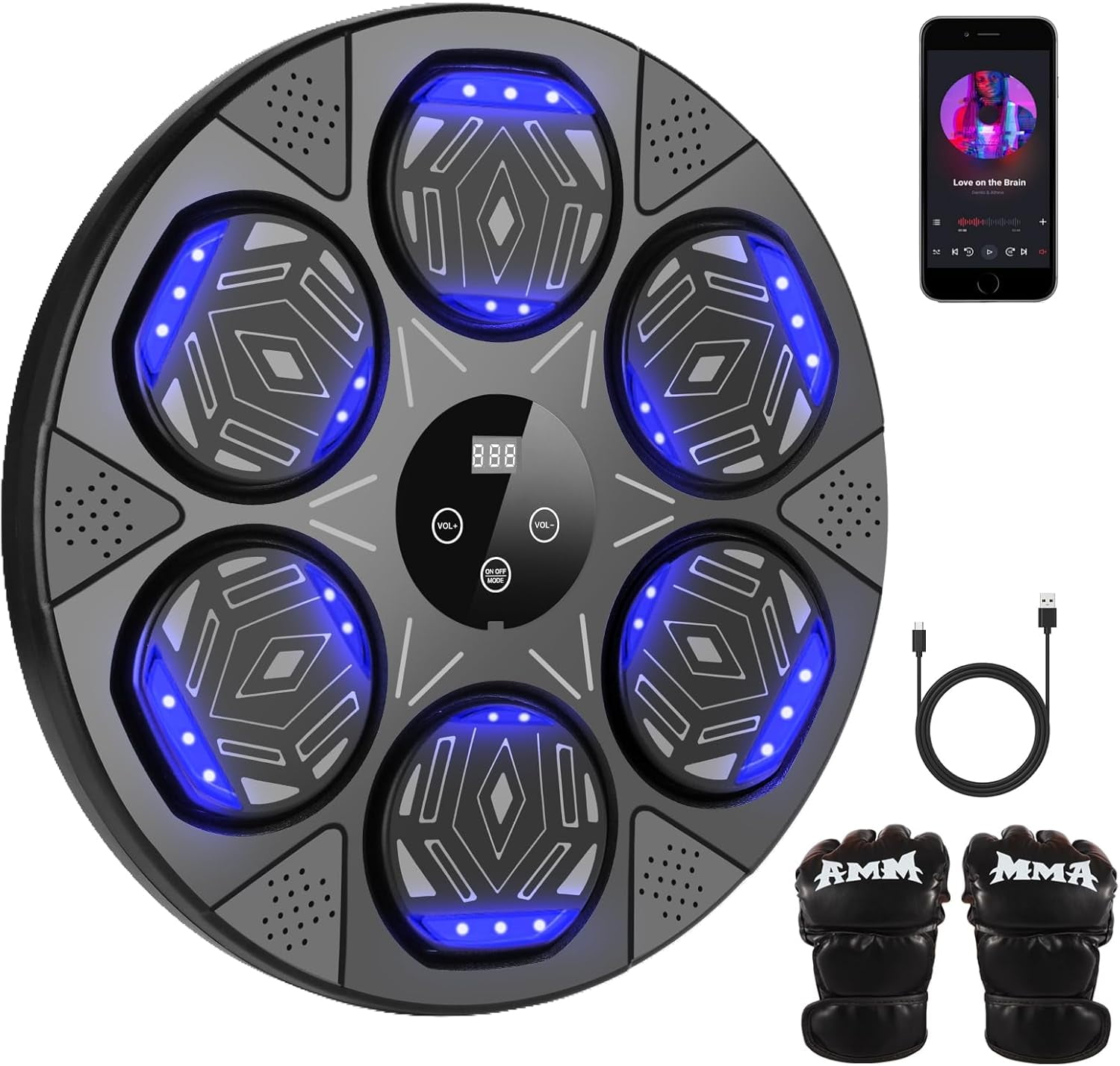 Upgrade Music Boxing Machine, Boxing Machine Wall Mounted, Bluetooth ...