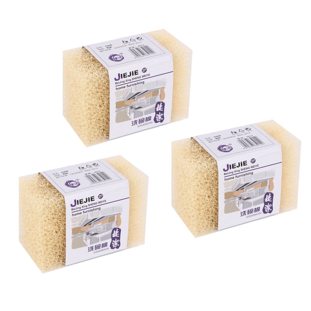 Upgrade Natural Loofah Kitchen Sponges 6 Pack, Eco-Friendly Sponges for ...
