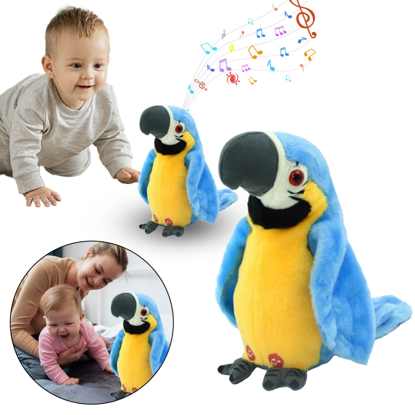 Upgrade Newest Talking Parrot What You Say With Cute Voice Electronic ...