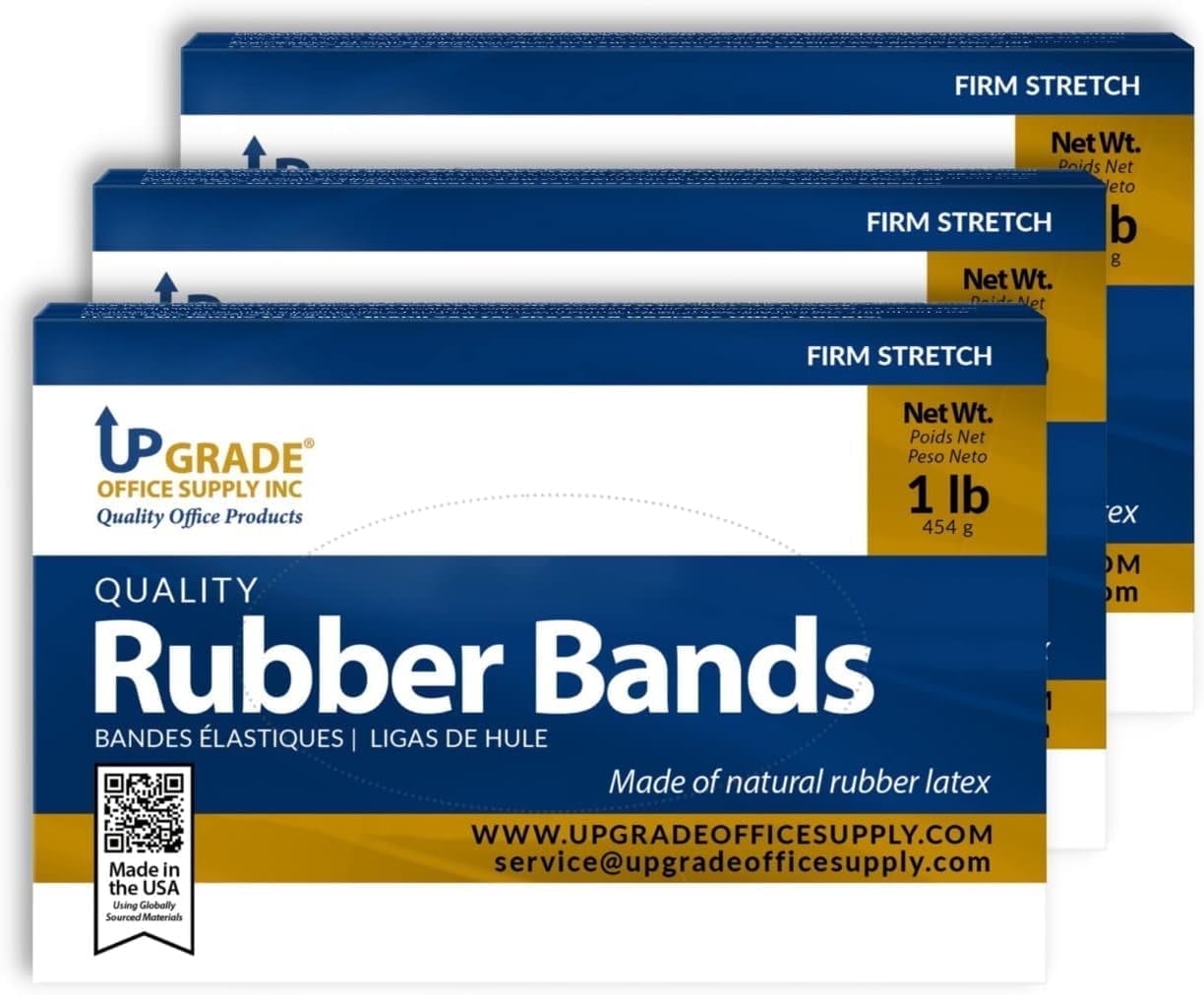 Upgrade Office Supply UPG225117BPK3 Rubber Bands, Size 117B (7 x 1/8 ...