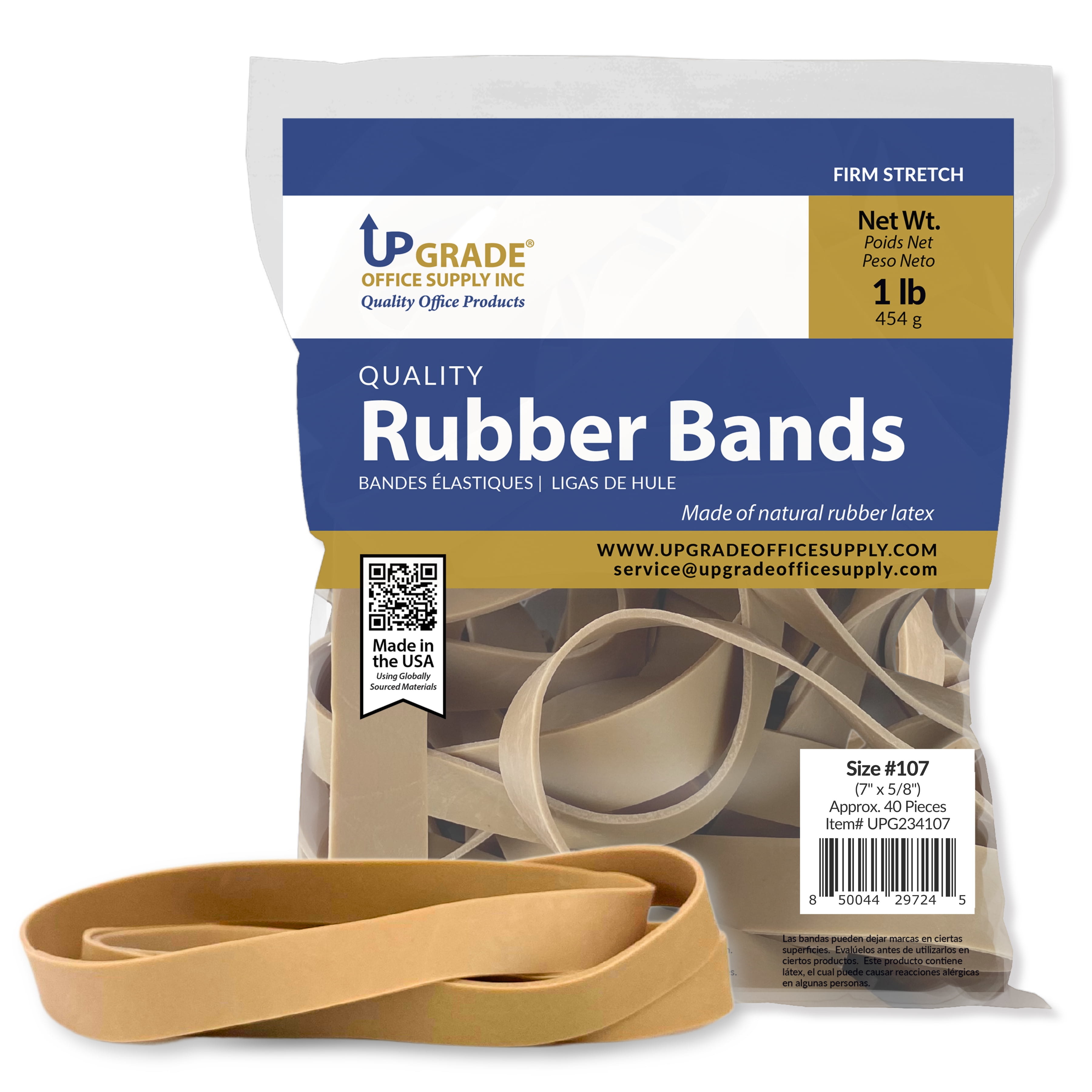 Upgrade Office Supply UPG23410 Rubber Bands Size 10 1-1/4 x 1/16 1 lb ...