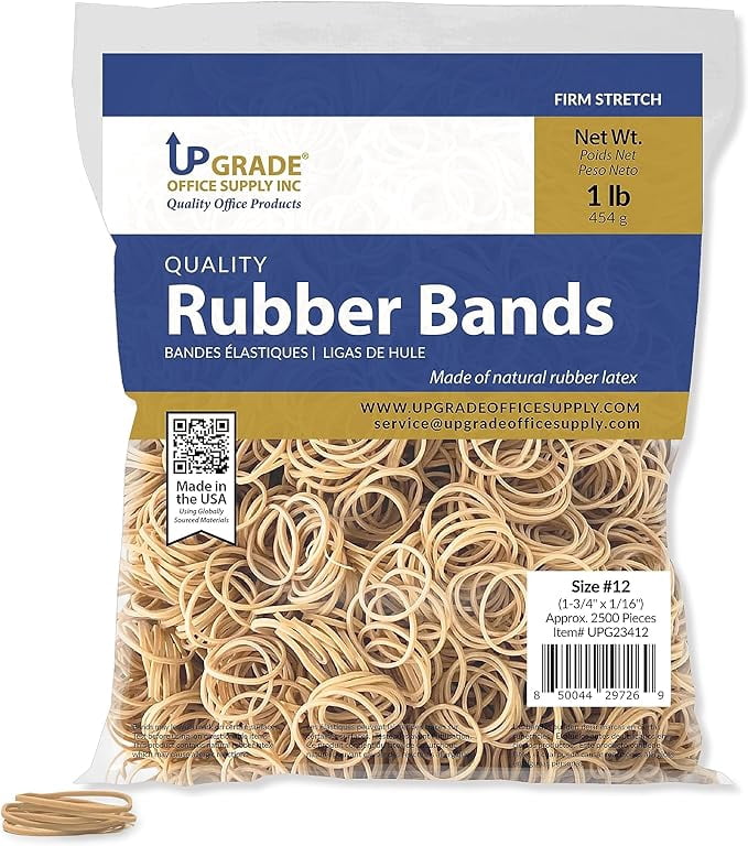 Upgrade Office Supply UPG23412 Rubber Bands Size 12 1-3/4 x 1/16 1 lb ...
