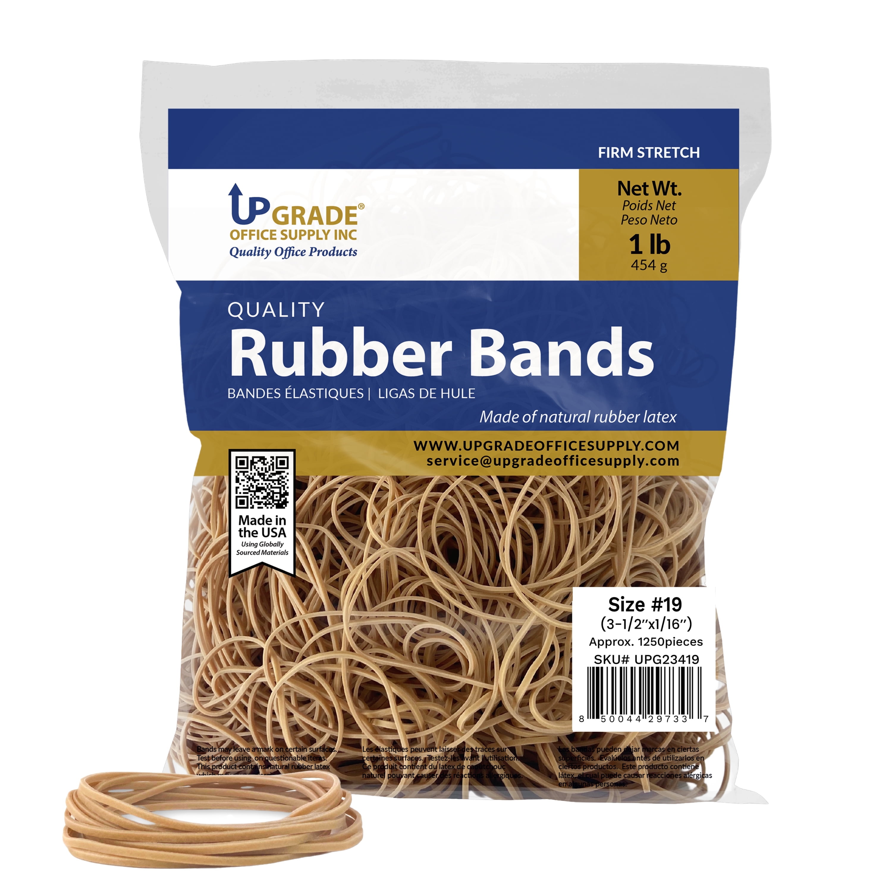 Upgrade Rubber Bands Size 19, 1 lb Bag, USA - Walmart.com