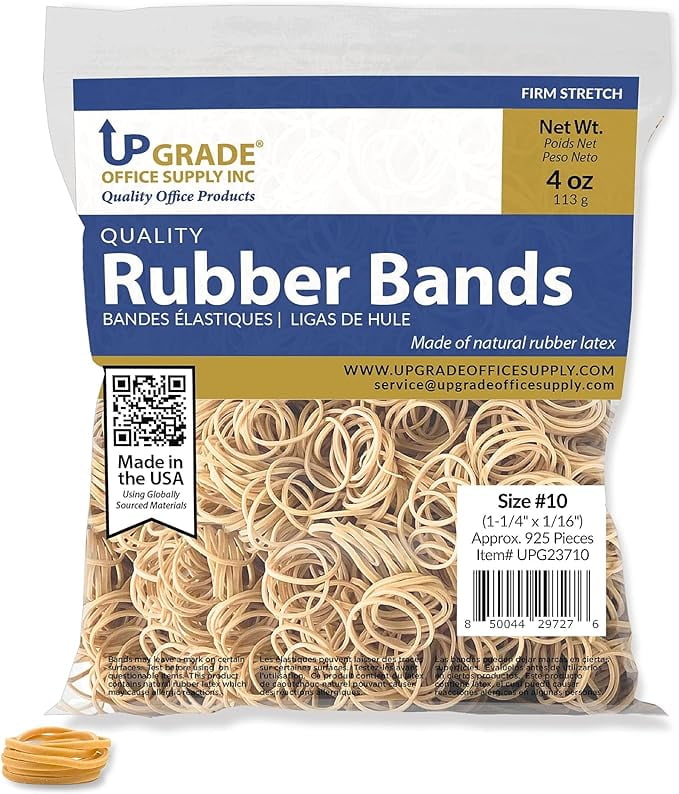 Upgrade Office Supply UPG23710 Rubber Bands Size 10 1-1/4 x 1/16 1/4 lb ...