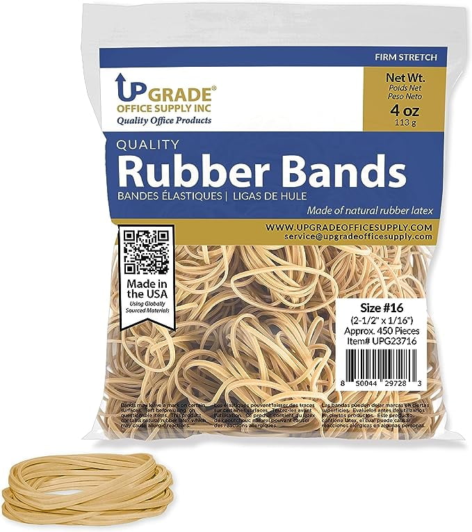 Upgrade Office Supply UPG23716 Rubber Bands Size 16 2-1/2 x 1/16 1/4 lb ...