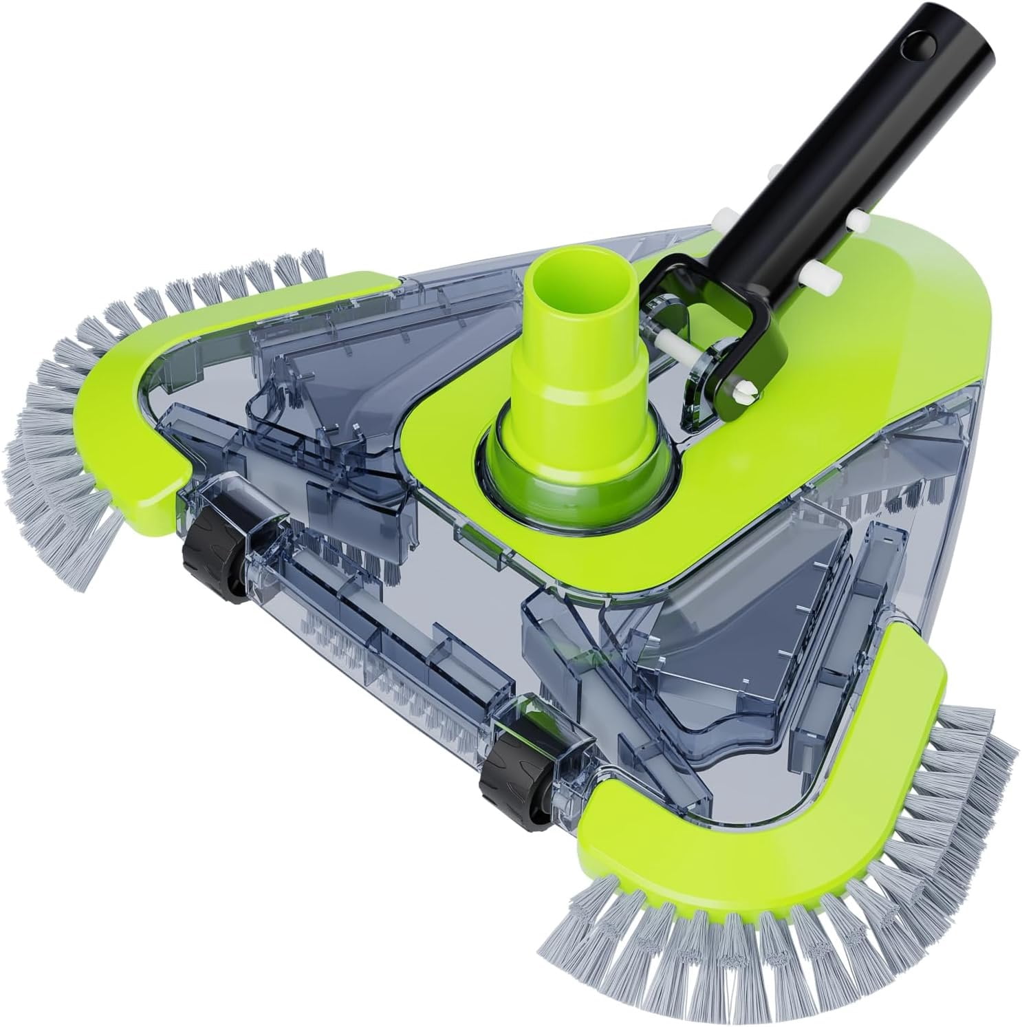 Upgrade Pool Vacuum with Wheels & Side Brushes, Universal Rotatable ...