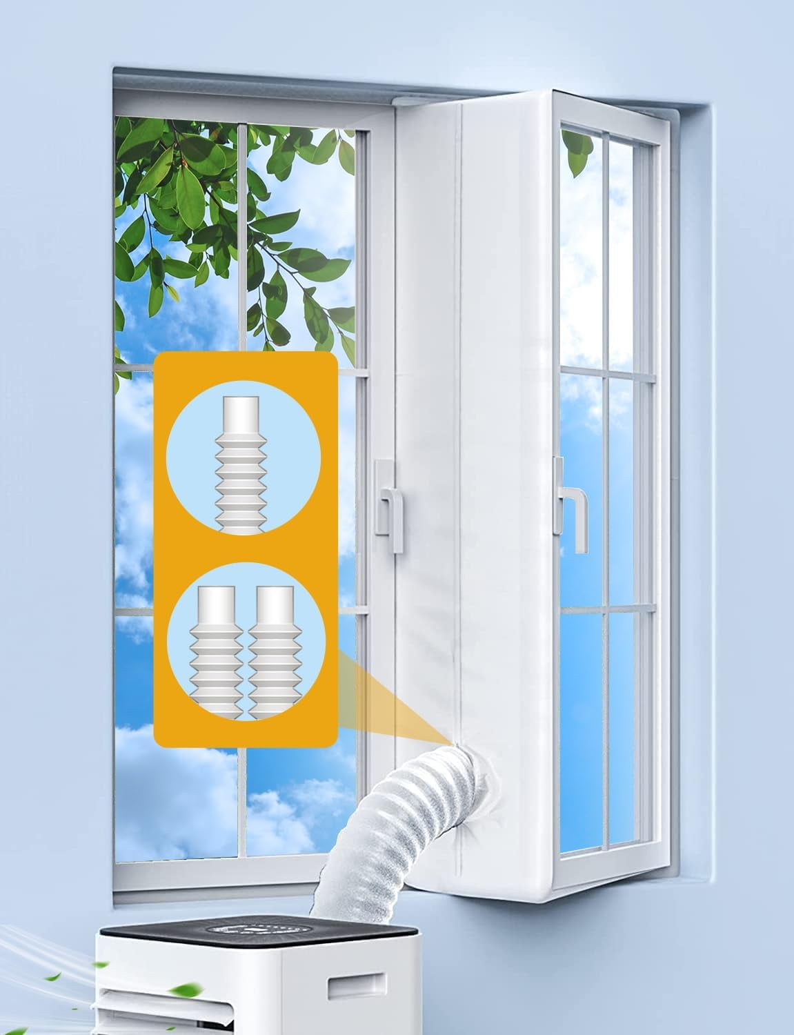 Upgrade Portable AC Window Seal - Casement Window Air Conditioner Seal ...