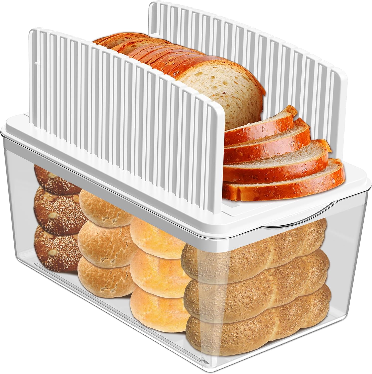 Upgrade Pull Out Bread Slicer for Homemade Bread with Bread Box ...