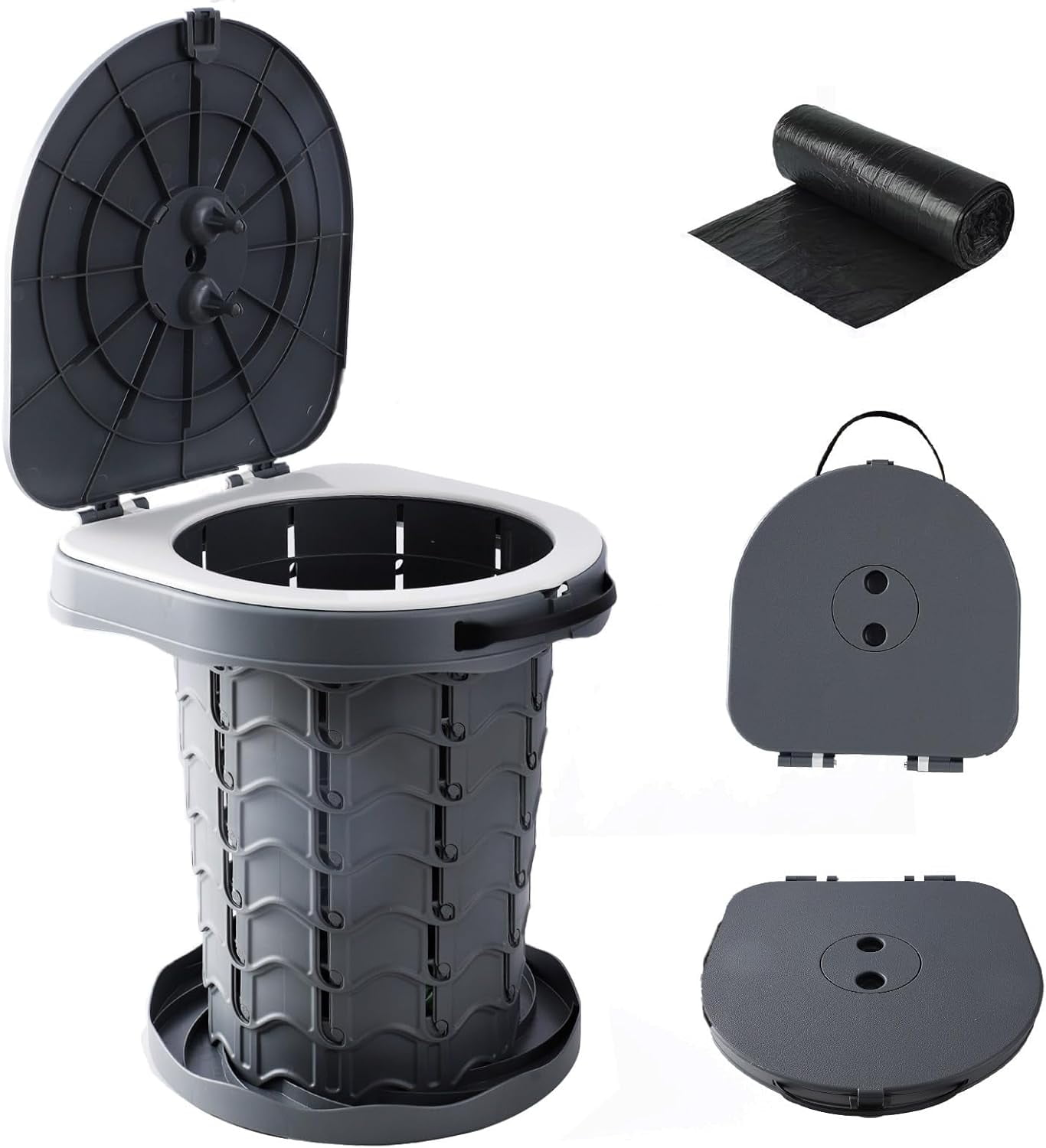 Upgrade Retractable Portable Toilet Camping Toilet Lightweight and ...